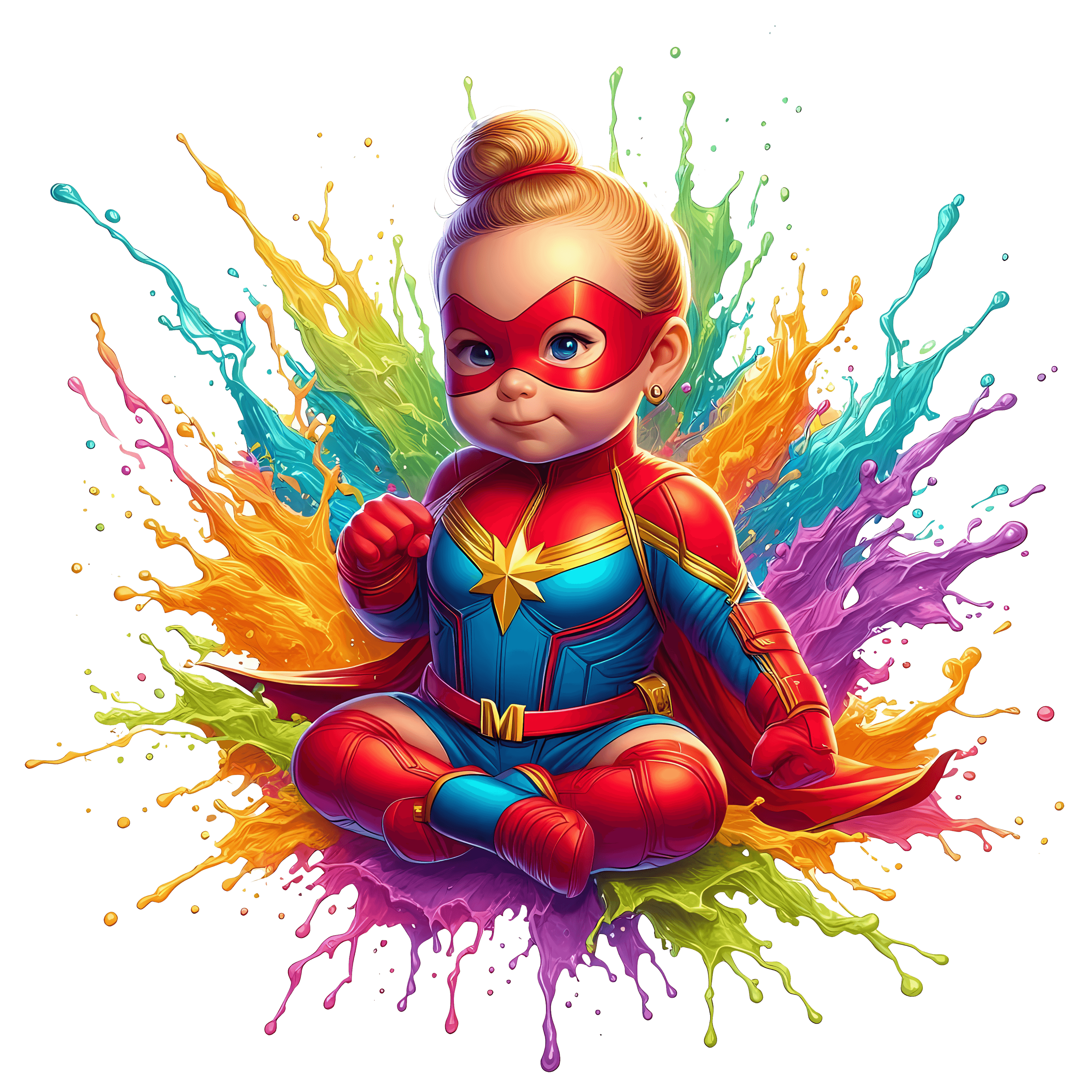 Girl Marvel Color Drip DTF (direct-to-film) Transfer – Twisted Image ...