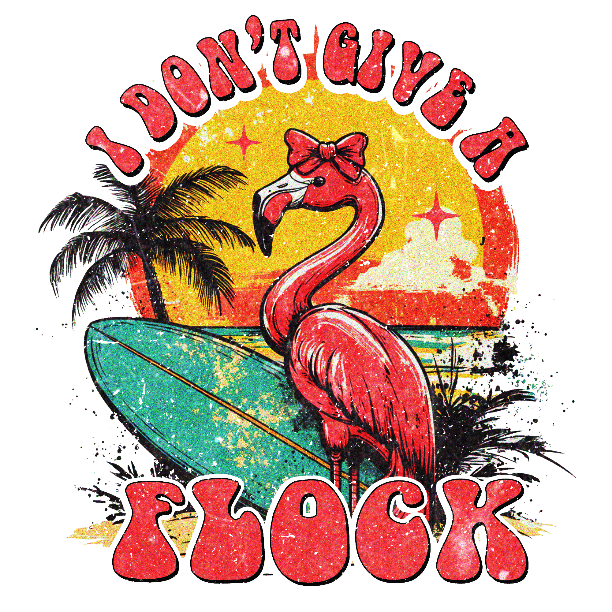 Give a Flock Distressed DTF (direct-to-film) Transfer – Twisted Image ...