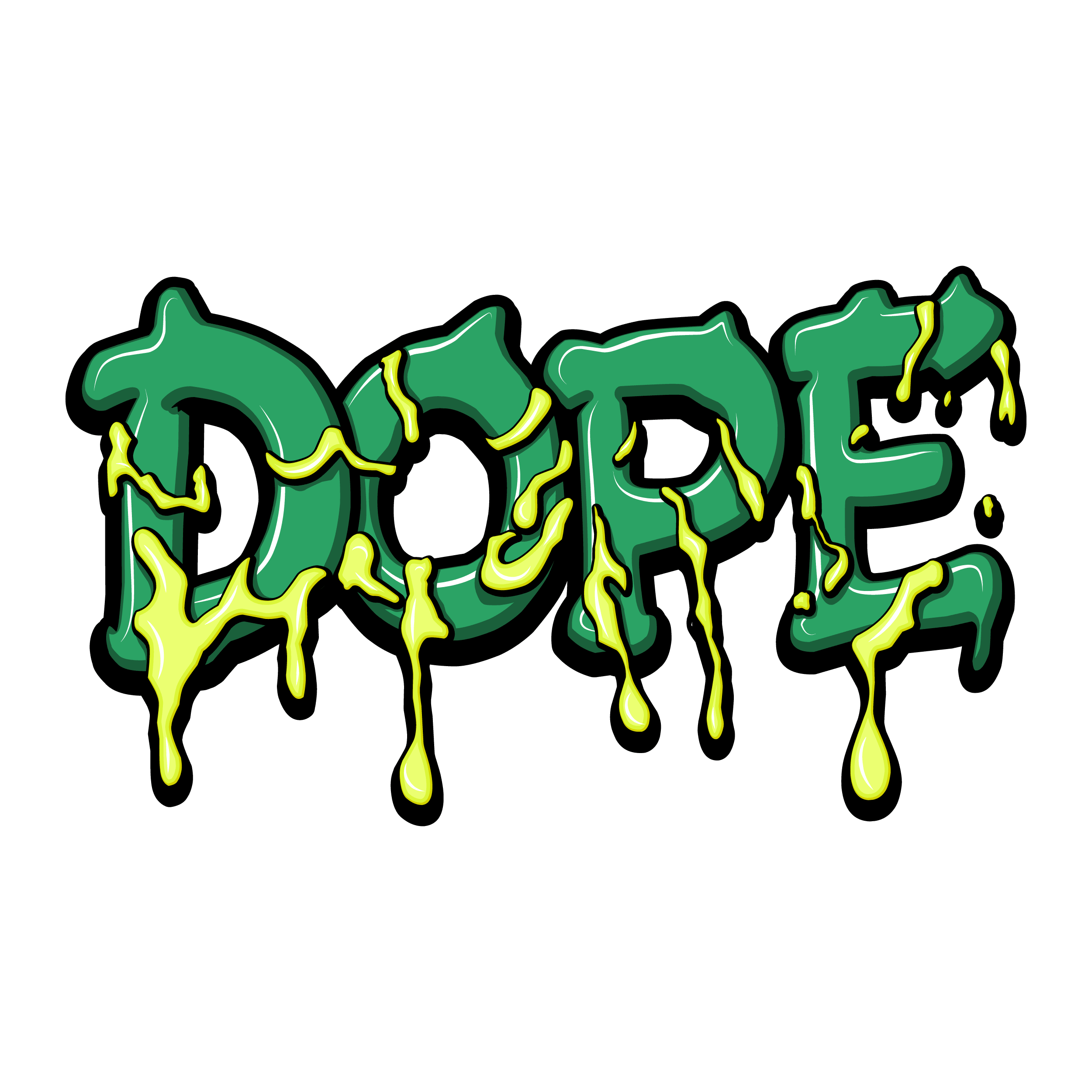 Green Dope Yellow Color Drip DTF (direct-to-film) Transfer – Twisted ...