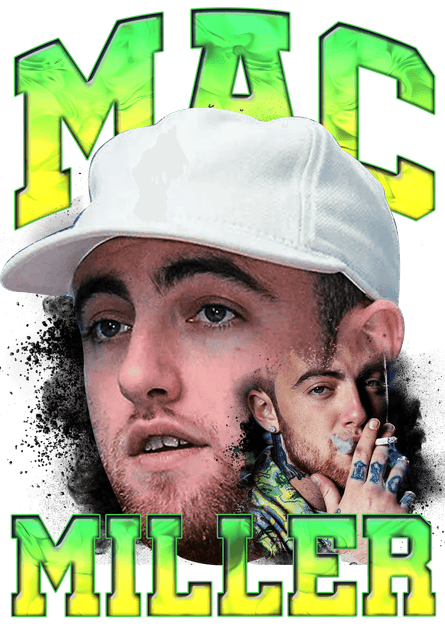 Green & Yellow Font Mac Miller DTF (direct-to-film) Transfer – Twisted ...