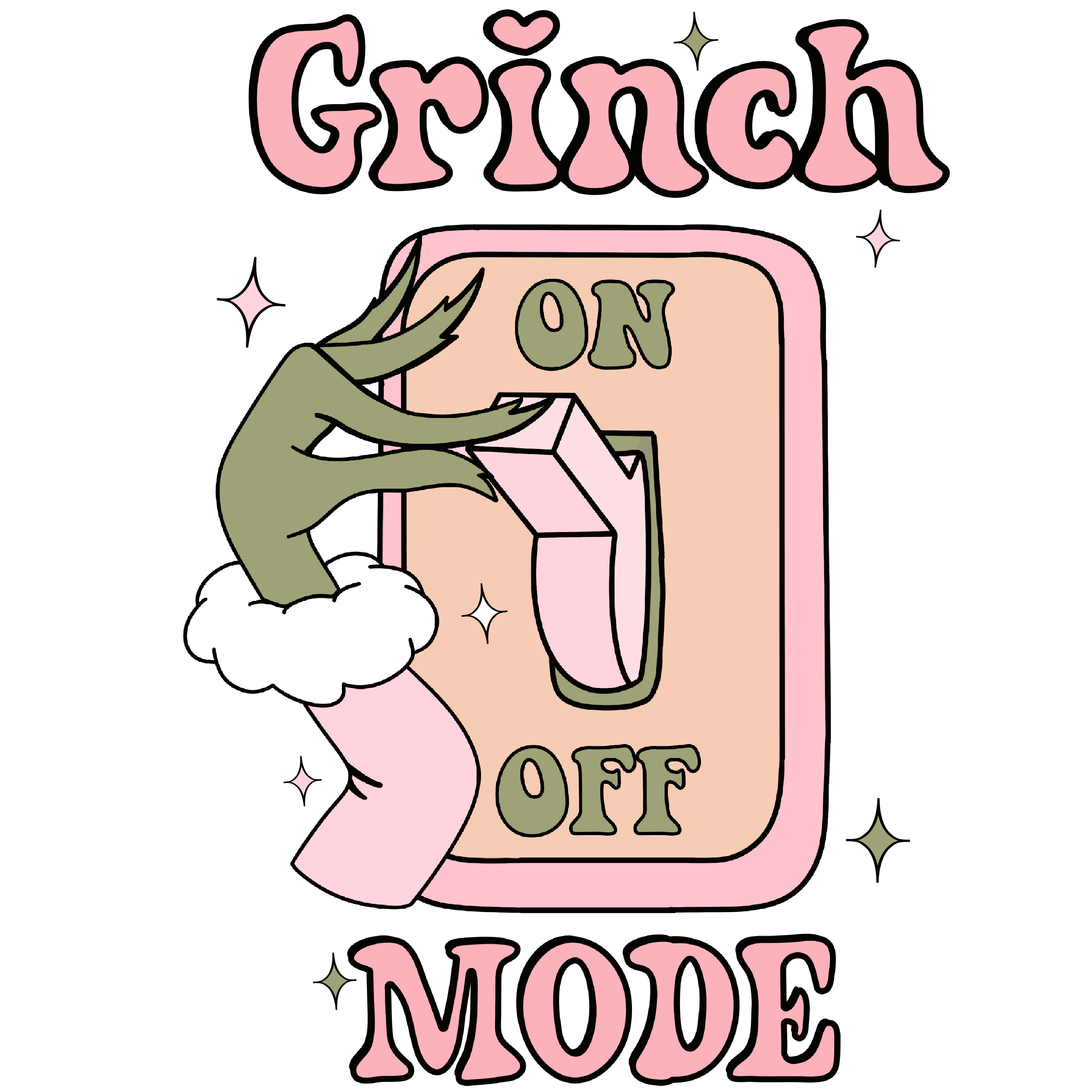 Grinch Mode (1) DTF (direct-to-film) Transfer – Twisted Image Transfers