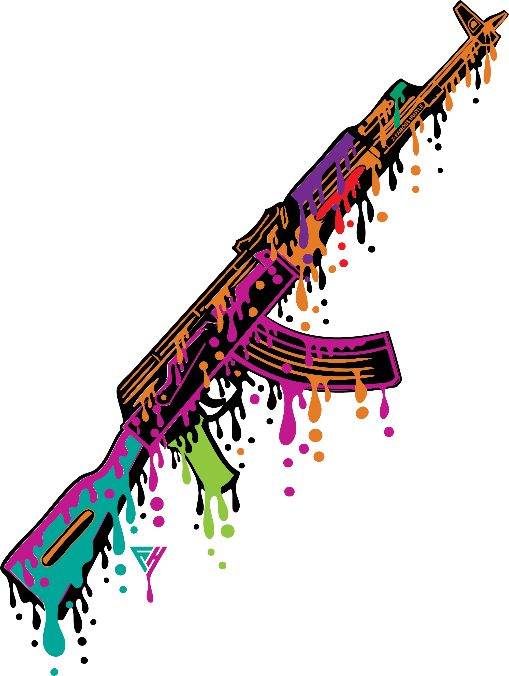 Gun Color Drip DTF (direct-to-film) Transfer – Twisted Image Transfers