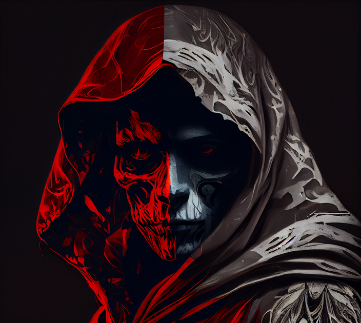 Half Red Face Character 7 UV-DTF 20 oz Skinny Tumbler Wrap – Twisted ...