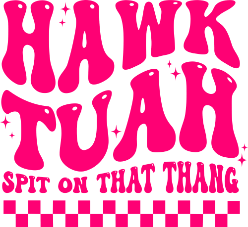 Hawk Tuah pink checkered DTF (direct-to-film) Transfer – Twisted Image ...