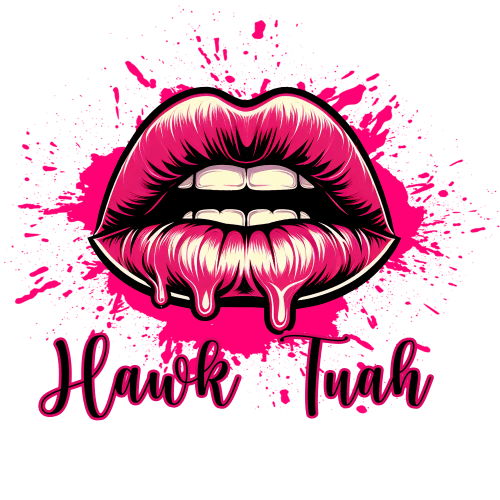 Hawk Tuah pink lips DTF (direct-to-film) Transfer – Twisted Image Transfers