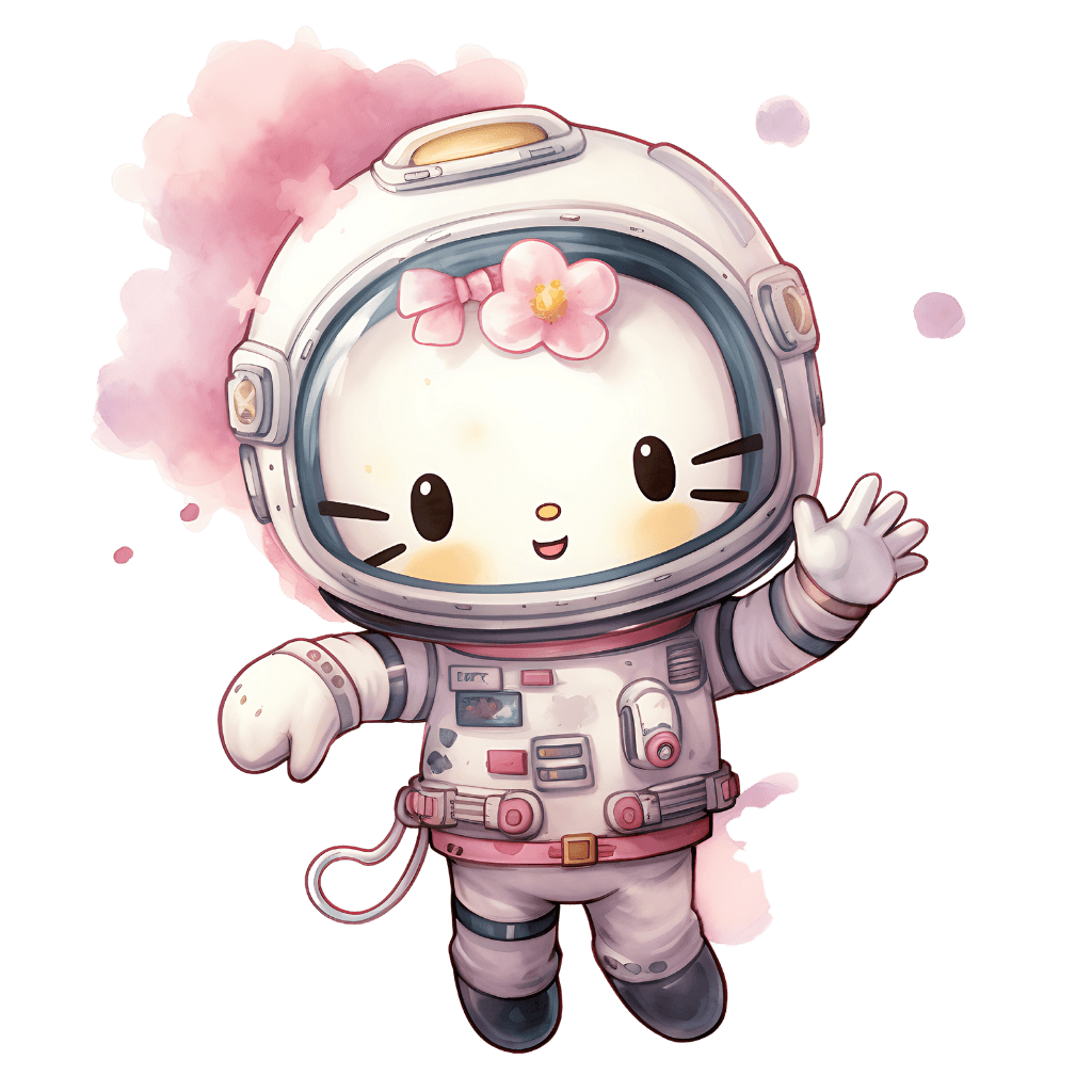 Hello Kitty in Space DTF (direct-to-film) Transfer – Twisted Image ...