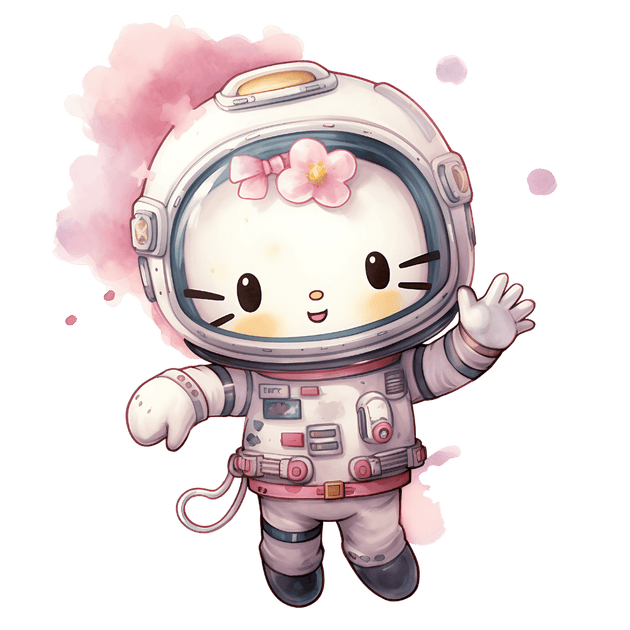 Hello Kitty in Space DTF (direct-to-film) Transfer – Twisted Image ...