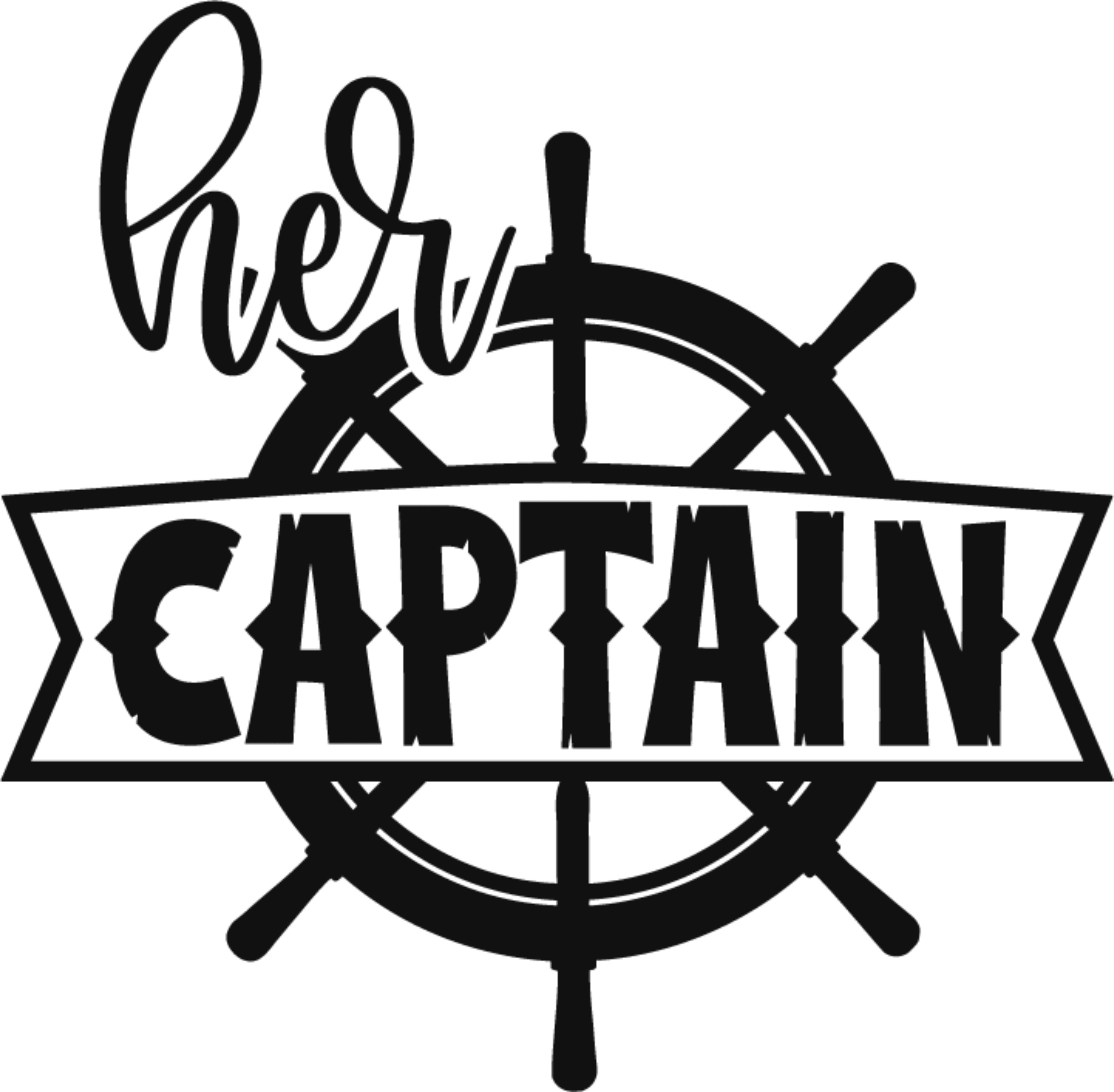 Her Captain With Captains Wheel DTF (direct-to-film) Transfer – Twisted ...