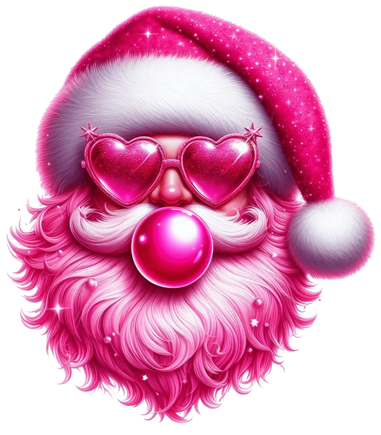 Hot Pink Santa Claus DTF (direct-to-film) Transfer – Twisted Image ...