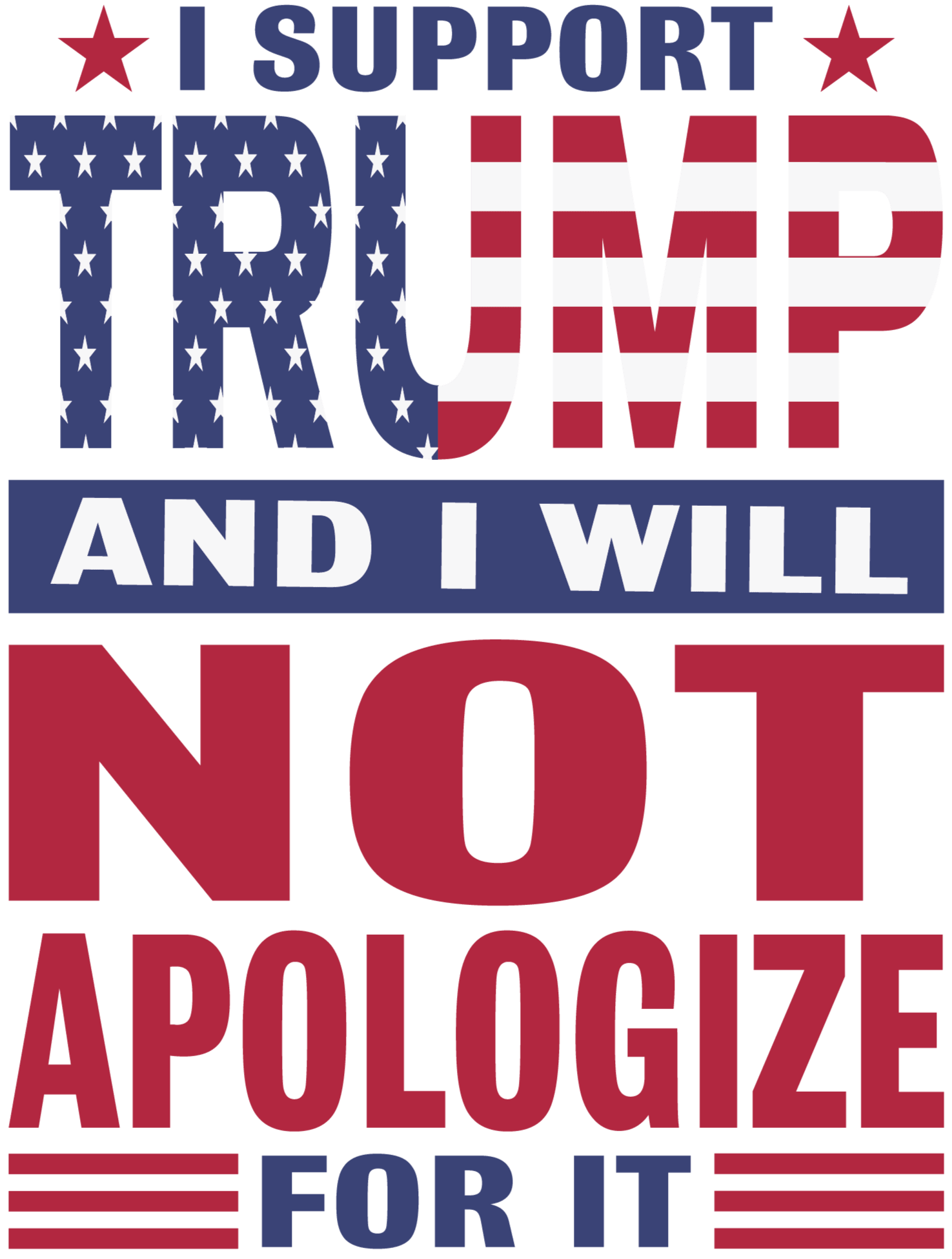 I Support Trump DTF (direct-to-film) Transfer – Twisted Image Transfers