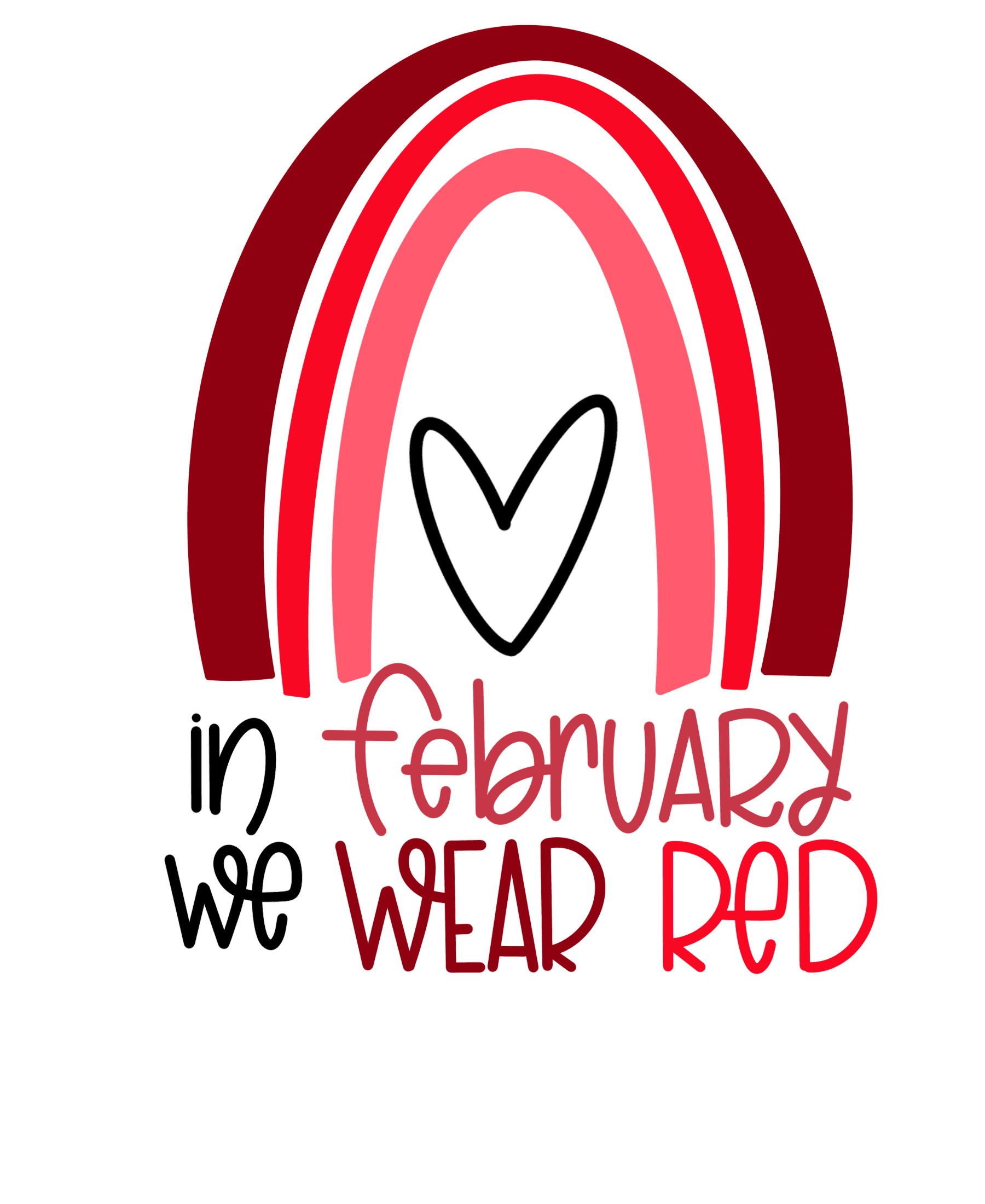 In February We Wear Red – Twisted Image Transfers