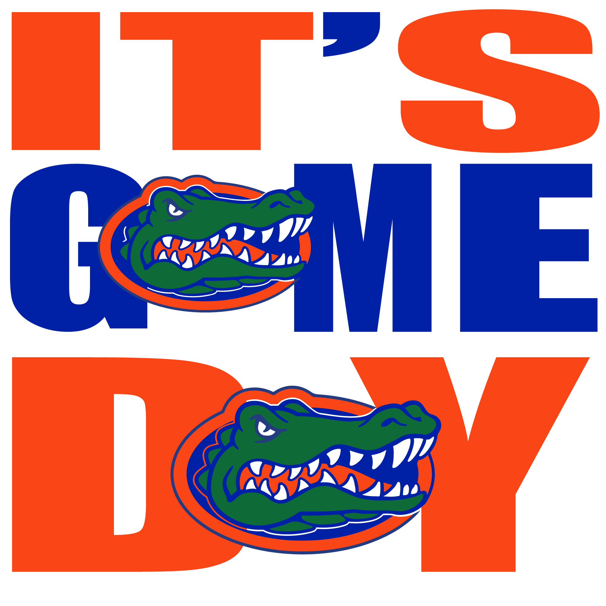 It's Game Day 2 Gator Heads DTF (direct-to-film) Transfer – Twisted ...
