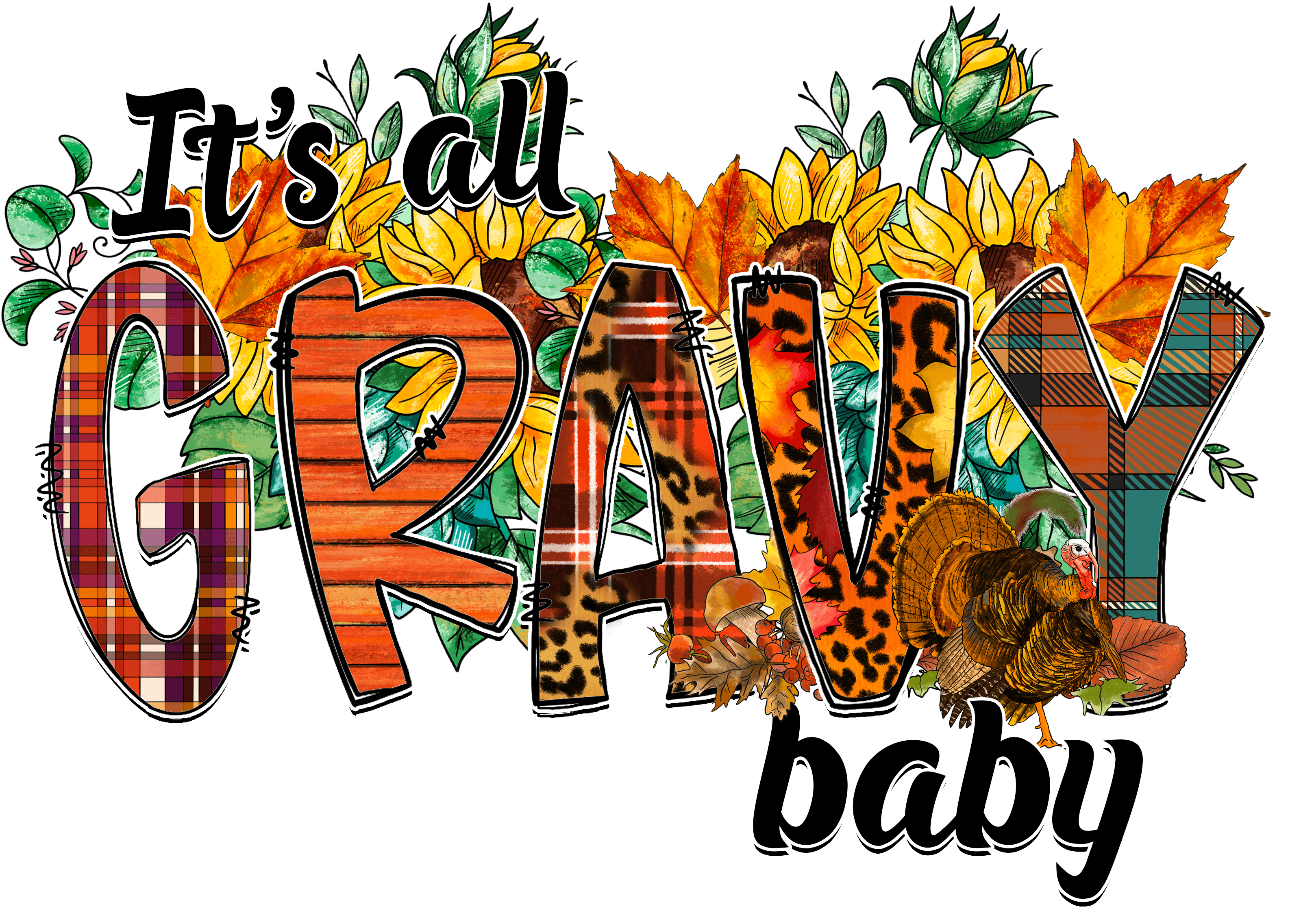 It's All Gravy Baby DTF (direct-to-film) Transfer – Twisted Image Transfers