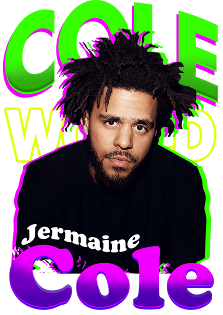 Jermaine Cole Green & Purple Font DTF (direct-to-film) Transfer ...