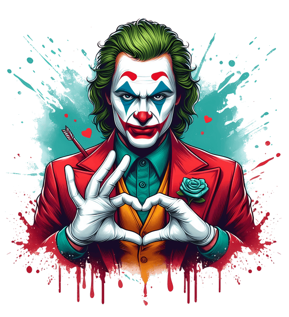Joker Heart Color Drip DTF (direct-to-film) Transfer – Twisted Image ...