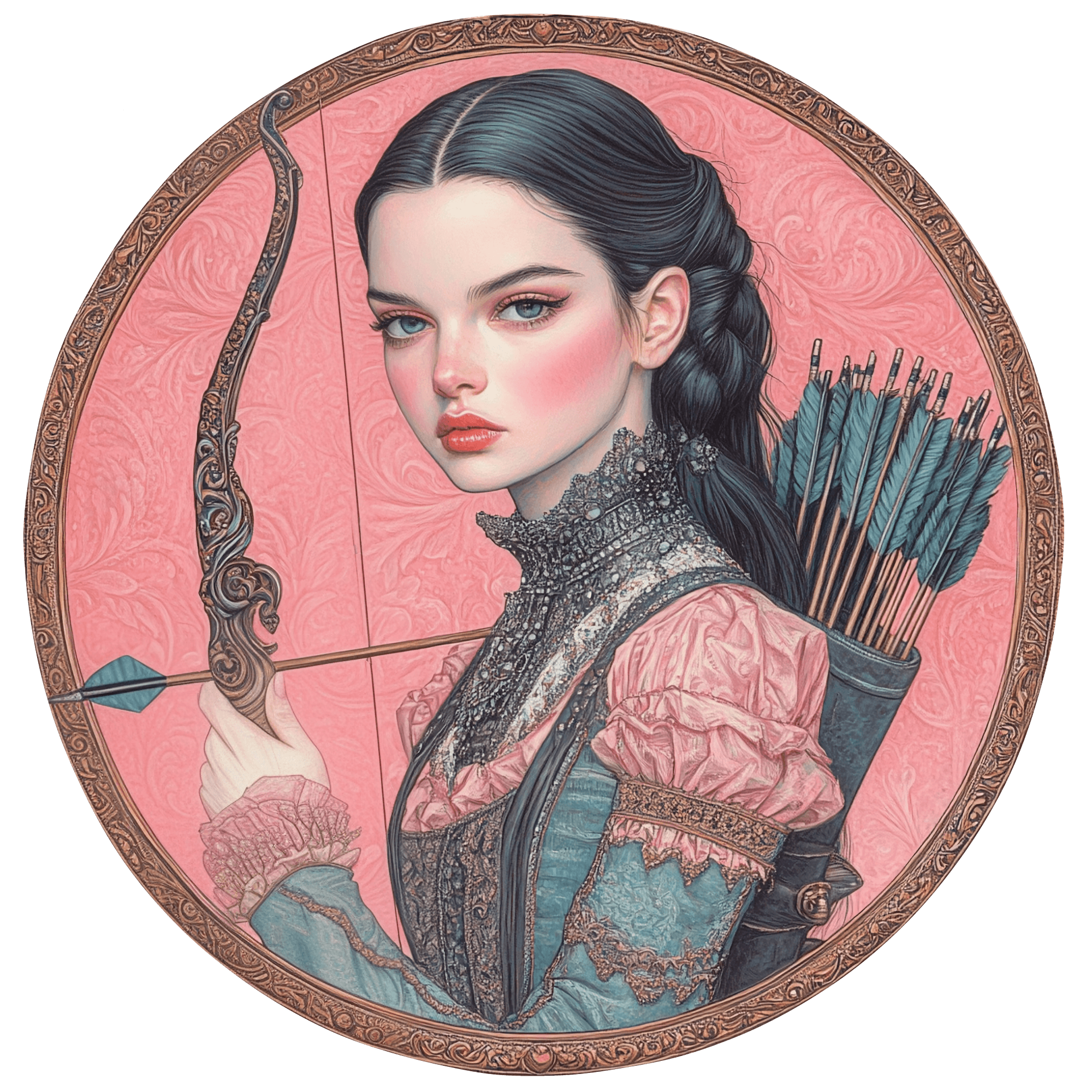 Lady With Bow Sagittarius DTF (direct-to-film) Transfer – Twisted Image ...