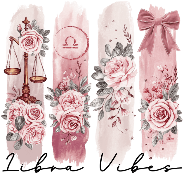 Libra Vibes Floral Strokes DTF (direct-to-film) Transfer – Twisted ...