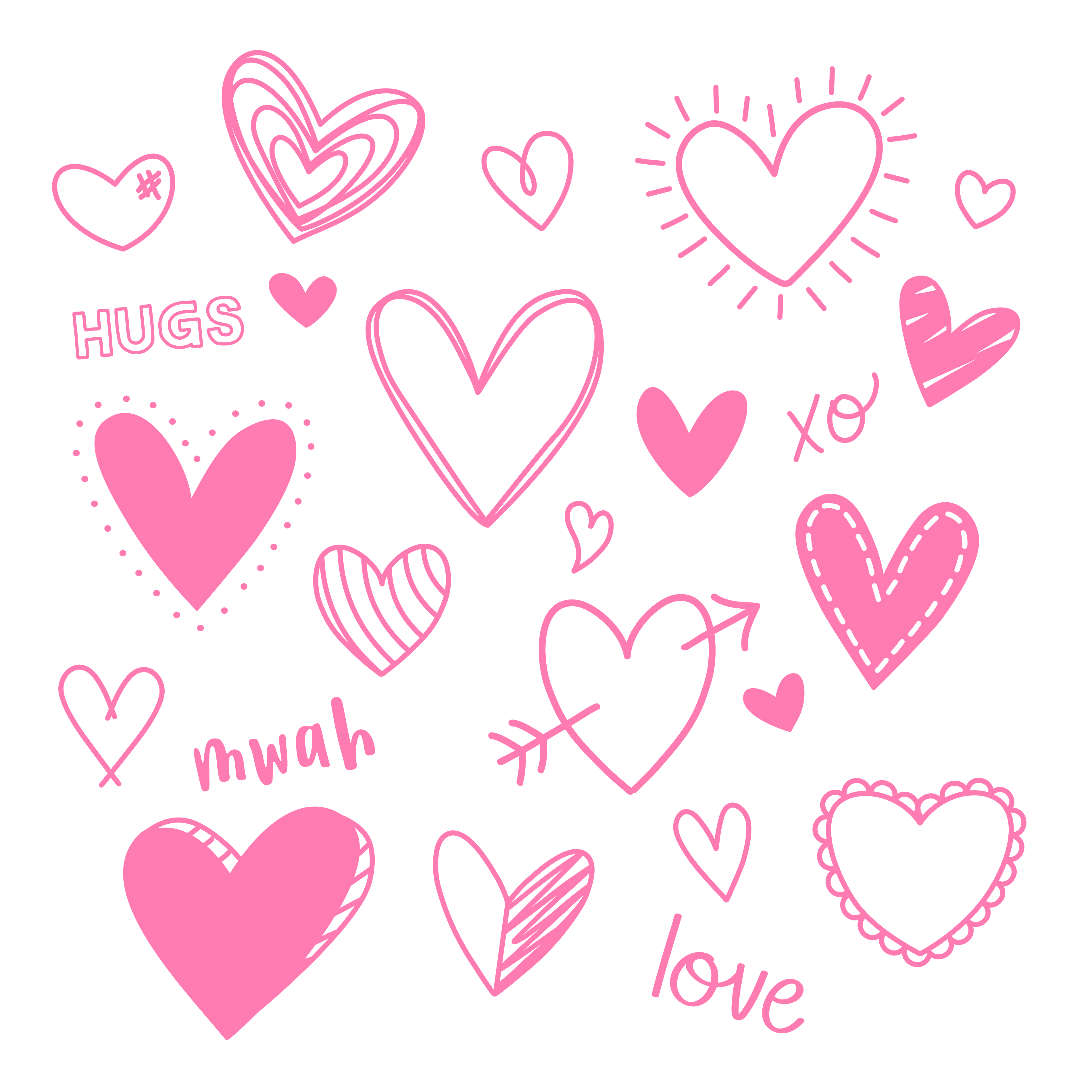 Love Heart Collage DTF (direct-to-film) Transfer – Twisted Image Transfers