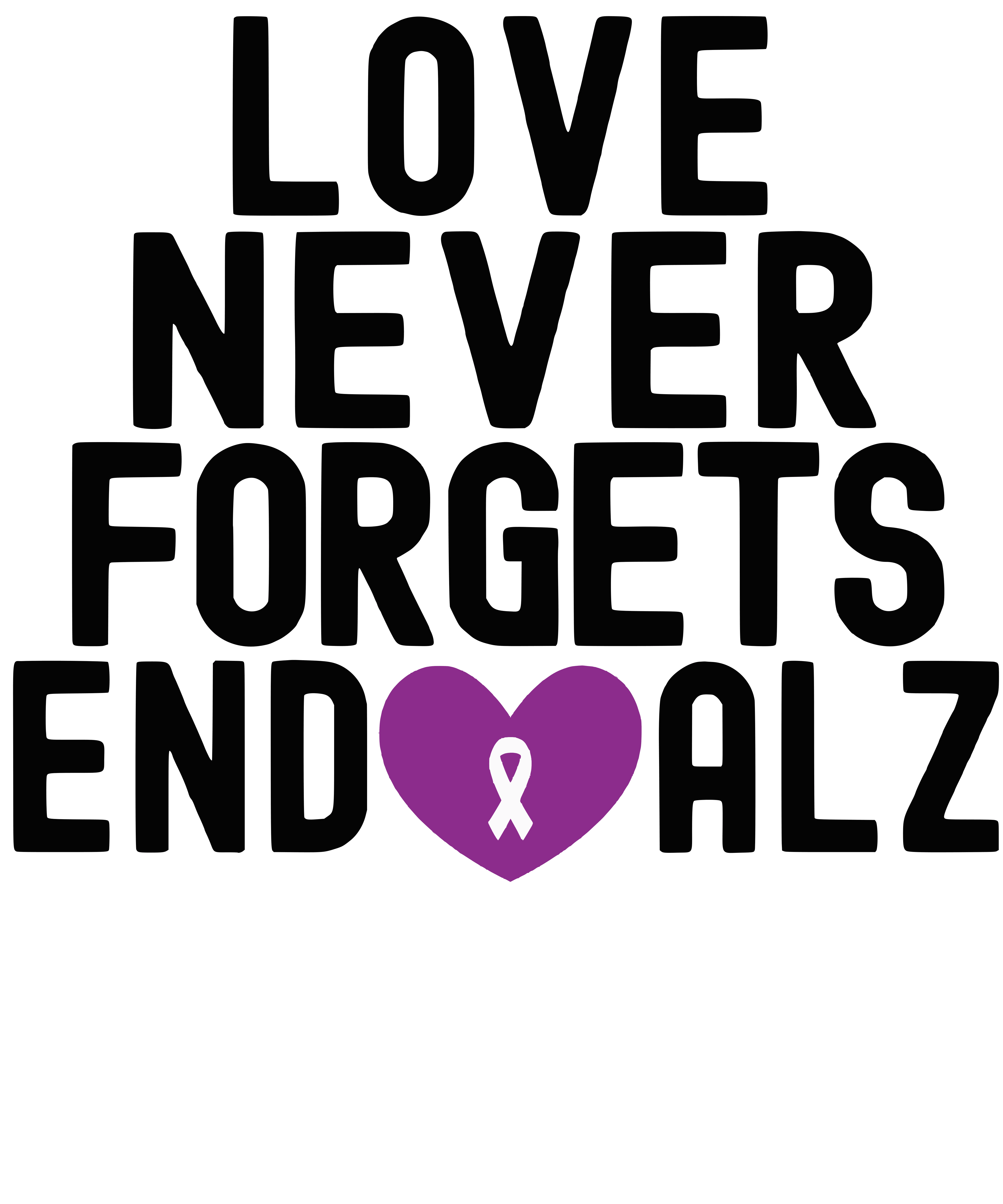 Love Never Forgets Alzheimer's Awareness DTF (direct-to-film) Transfer ...