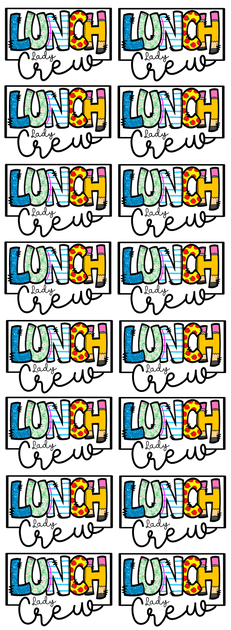 Lunch Crew 60" DTF Direct to Film Ready to Ship Gang Sheet – Twisted ...