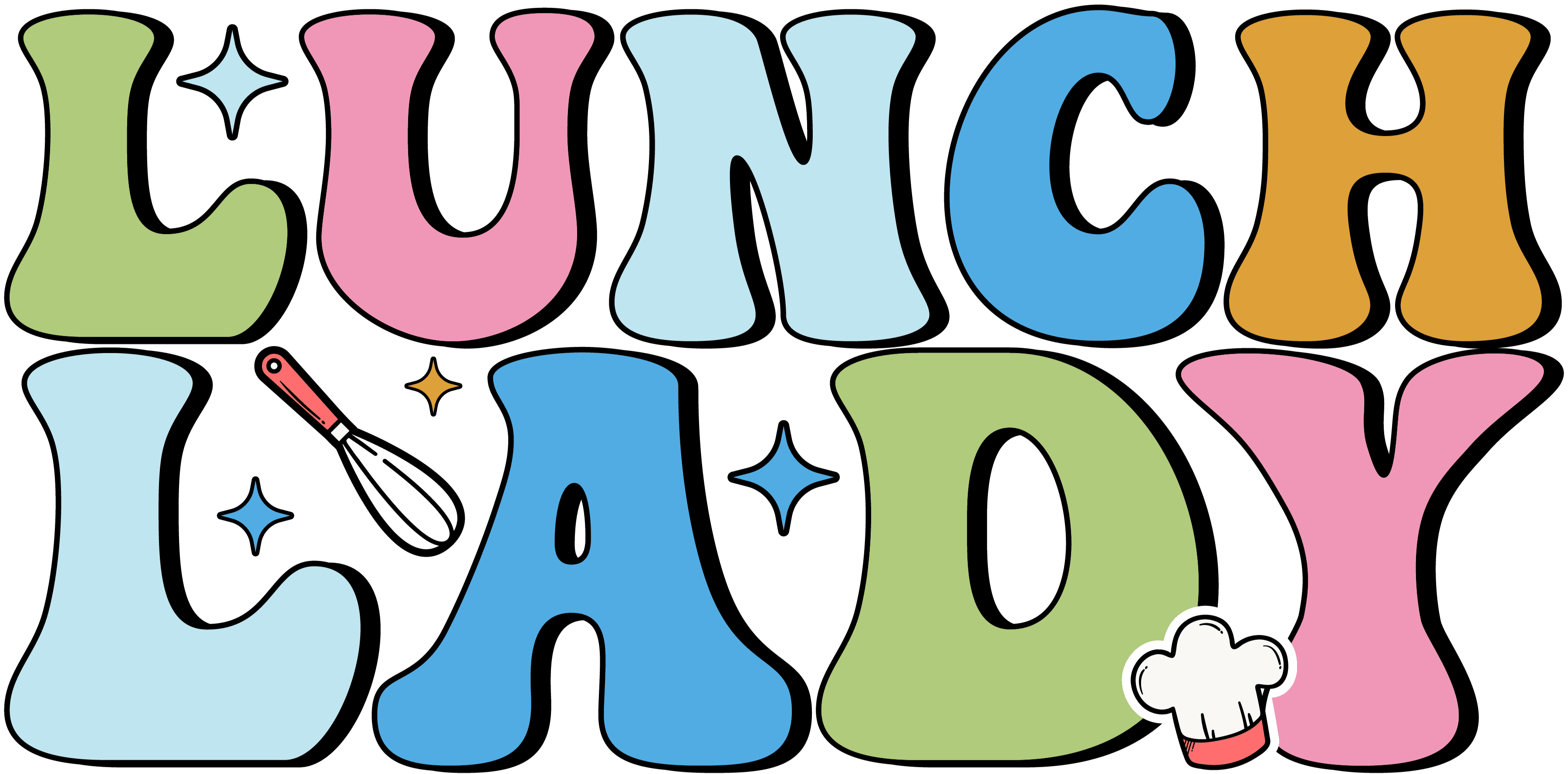 Lunch Lady DTF (direct-to-film) Transfer – Twisted Image Transfers