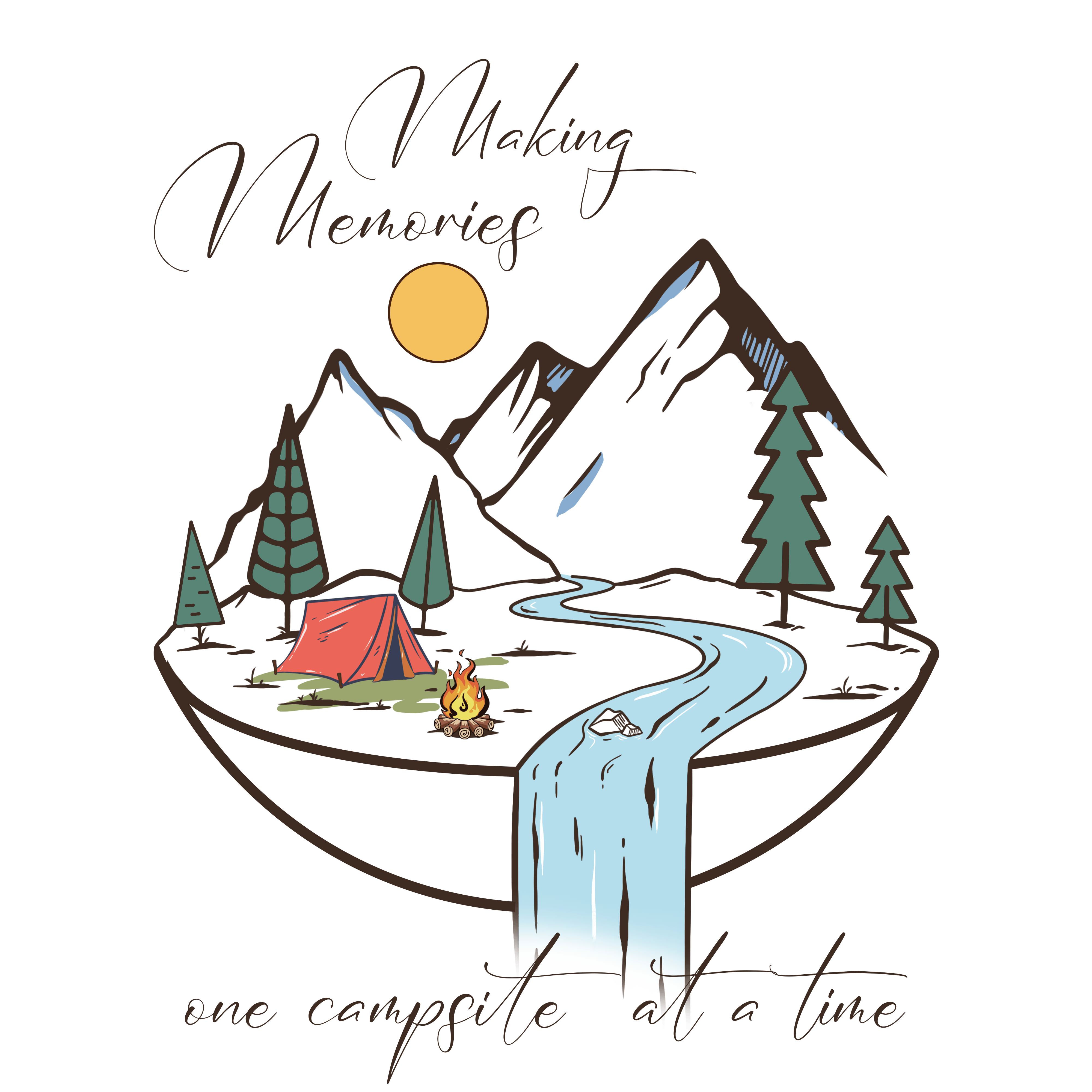 Making Memories One Campsite at a Time 2 DTF (direct-to-film) Transfer ...