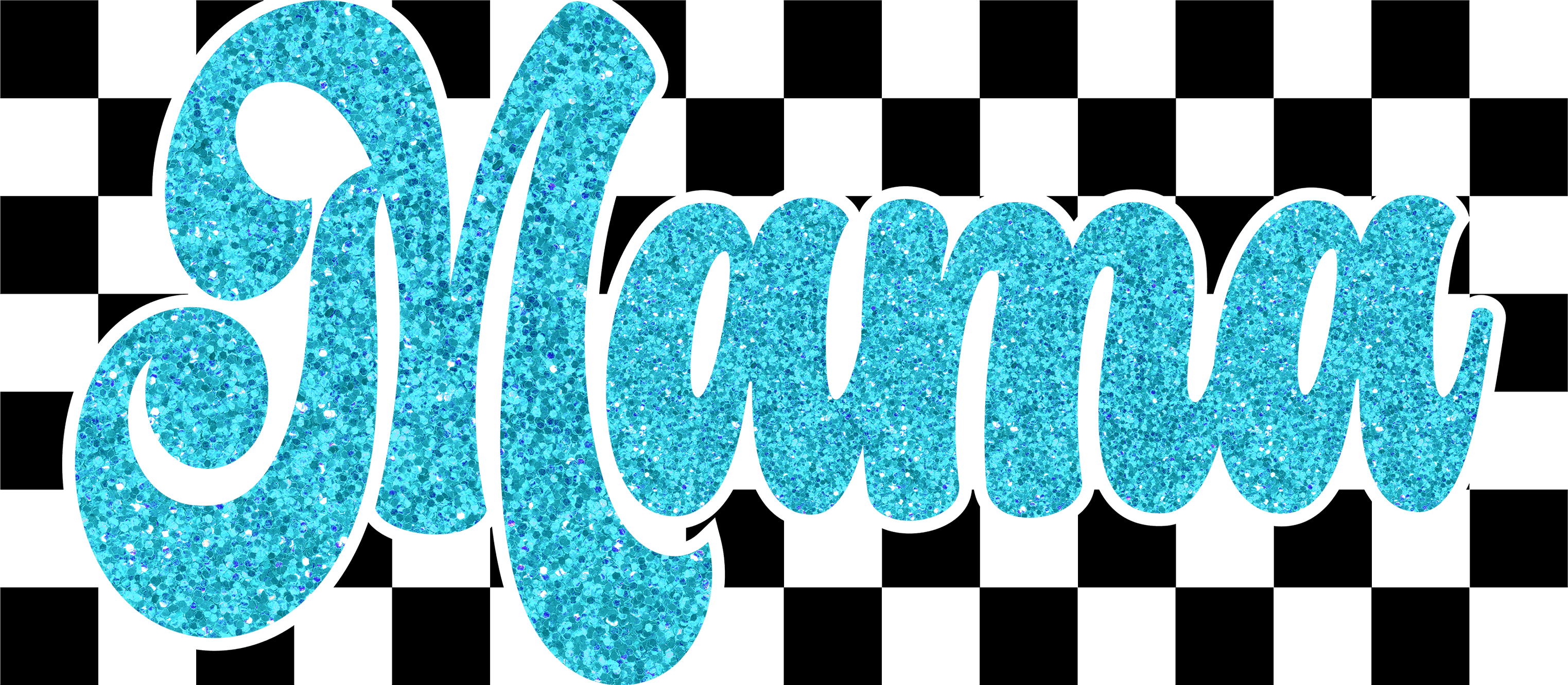 Mama Faux Teal Checker Board DTF (direct-to-film) Transfer – Twisted ...