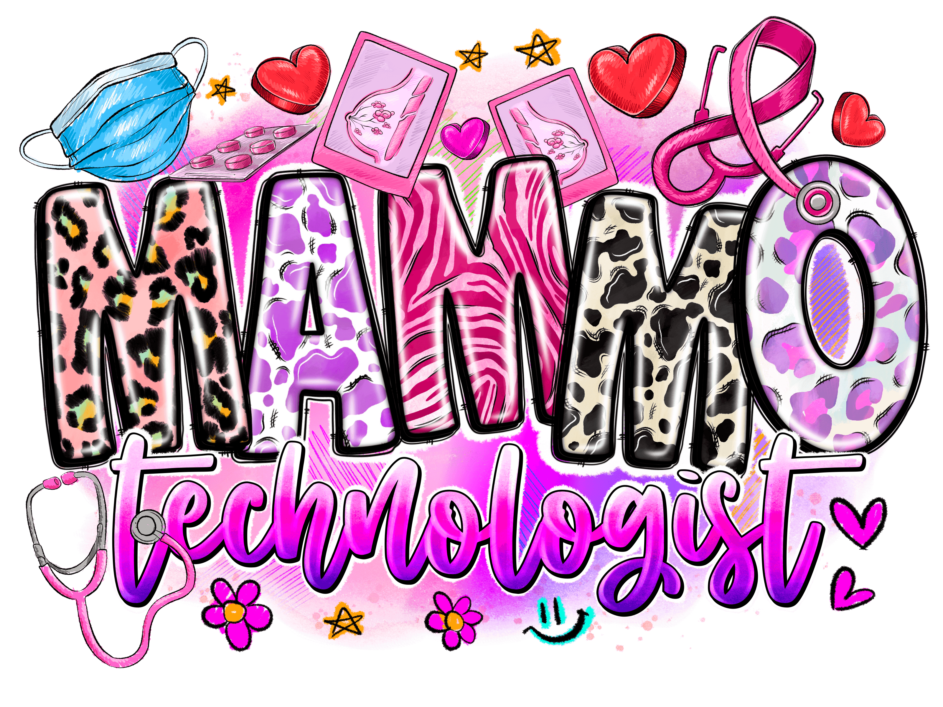 Mammo Tech With Pattern DTF (direct-to-film) Transfer – Twisted Image ...