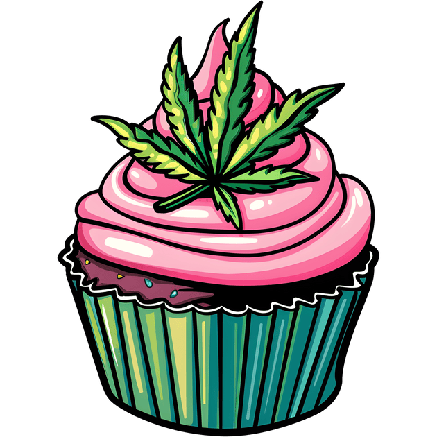 Marijuana Munchie With Pink Icing DTF (direct-to-film) Transfer ...