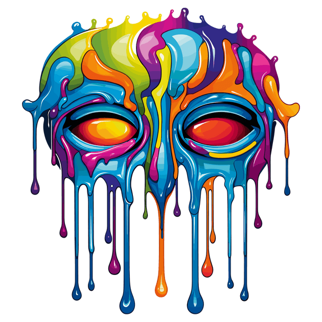 Mask Color Drip DTF (direct-to-film) Transfer – Twisted Image Transfers