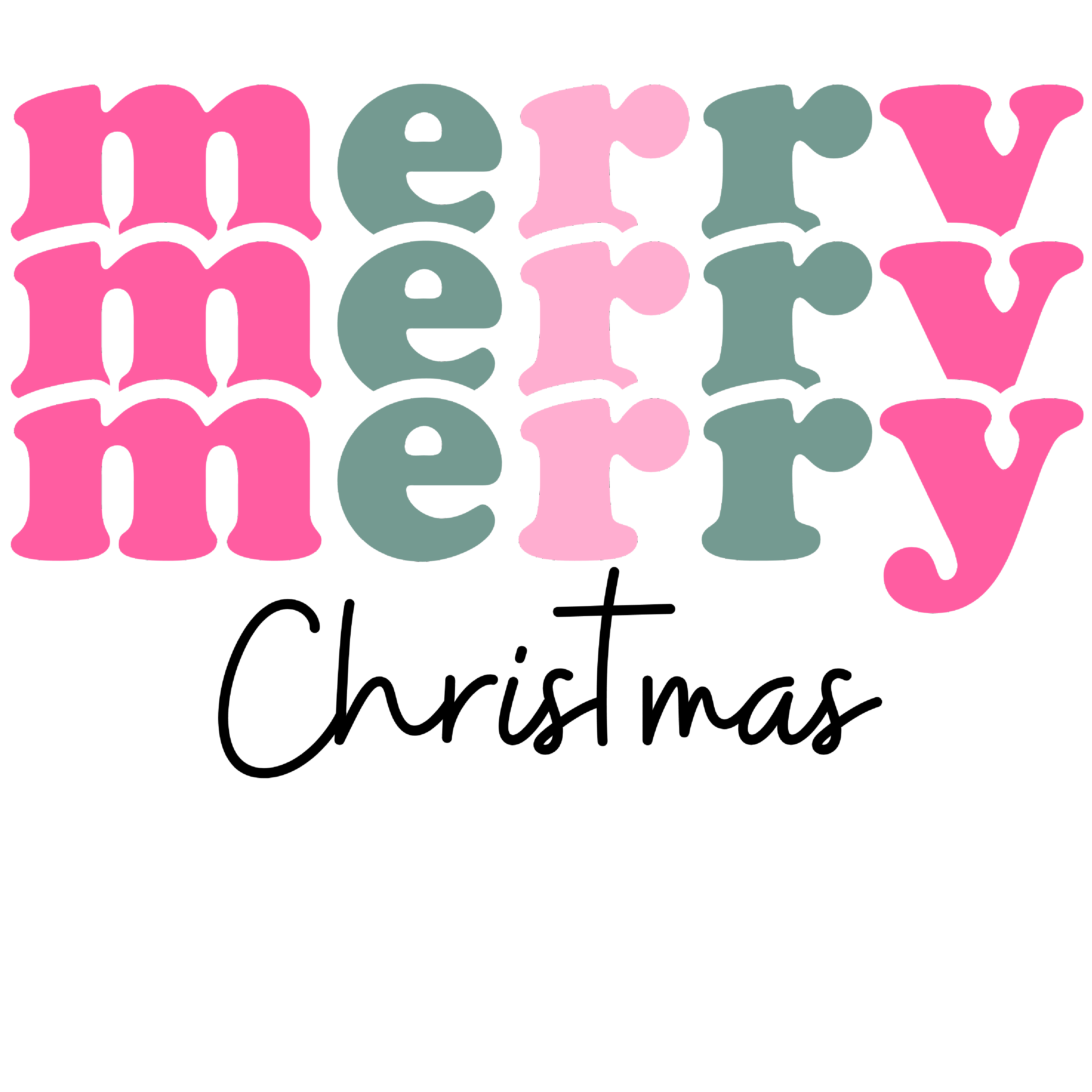 Merry(3) DTF (direct-to-film) Transfer – Twisted Image Transfers