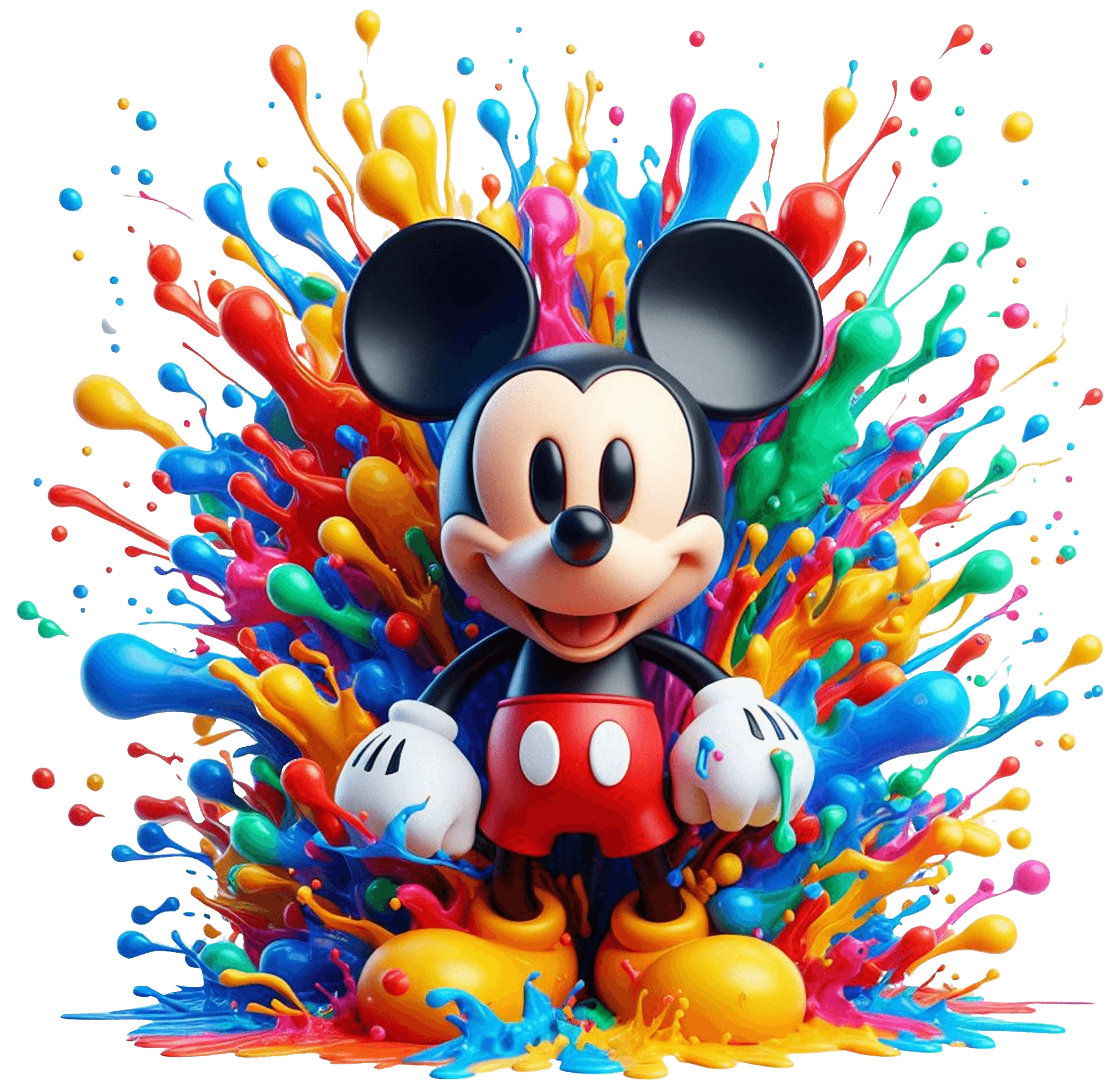 Mickey Color Drip Bright Colors DTF (direct-to-film) Transfer – Twisted ...