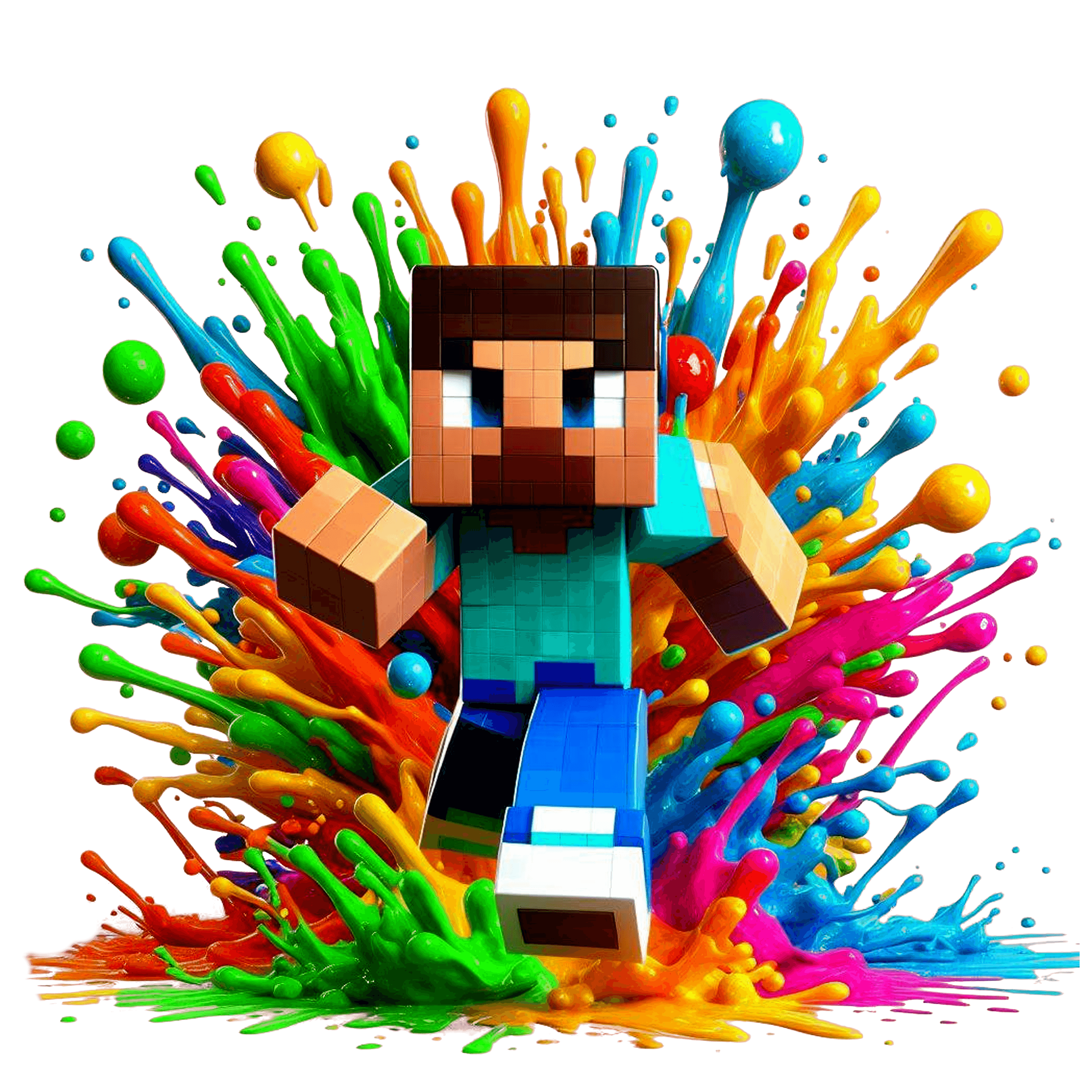 Pixel Color Drip Splash DTF (direct-to-film) Transfer – Twisted Image ...