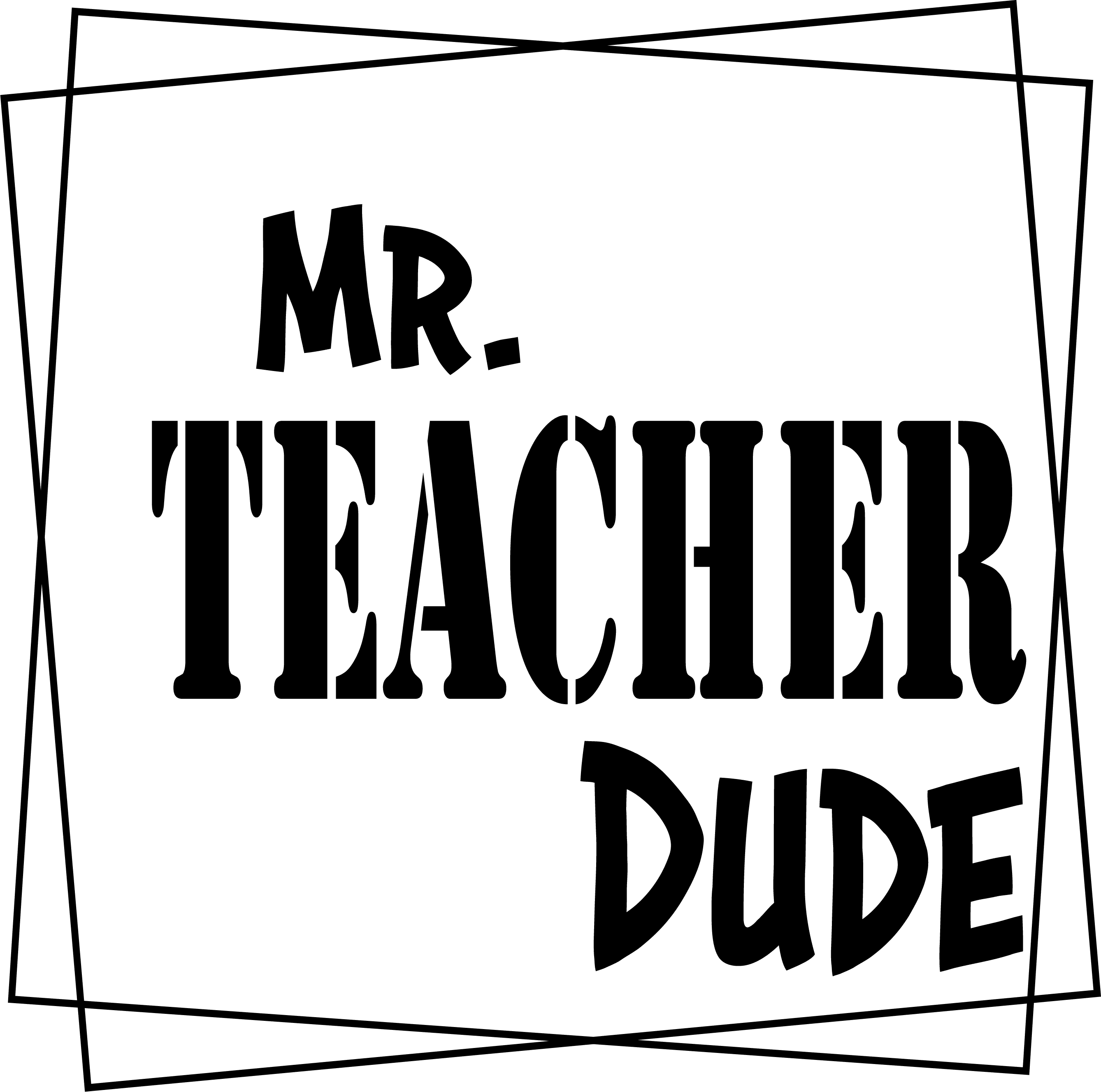 Mr. Teacher Dude DTF (direct-to-film) Transfer – Twisted Image Transfers