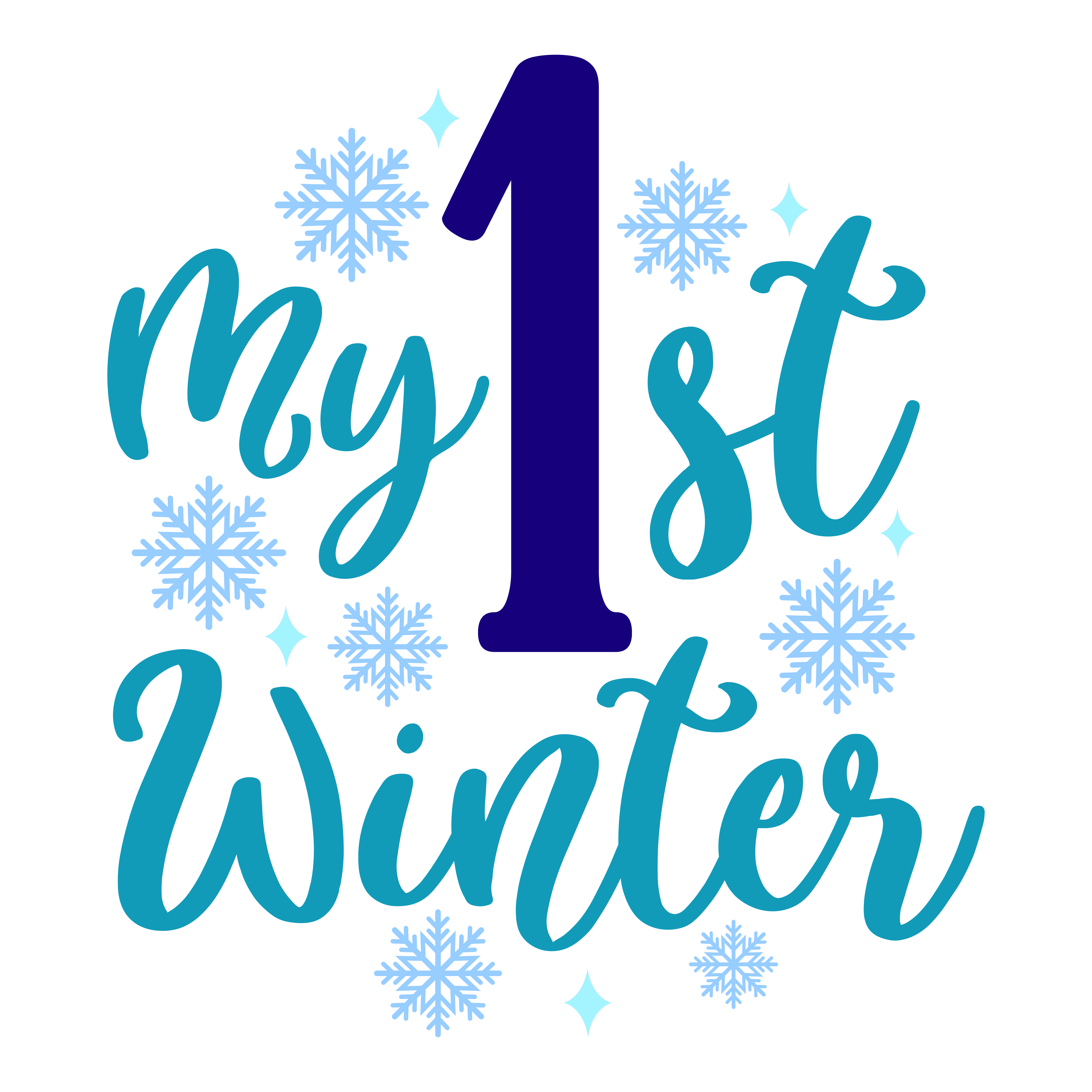 My First Winter DTF (direct-to-film) Transfer – Twisted Image Transfers