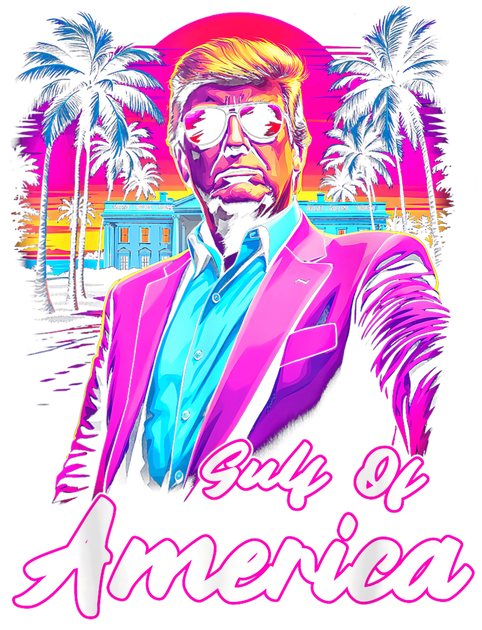 Neon Sunset & Trump Gulf of America DTF (direct-to-film) Transfer ...