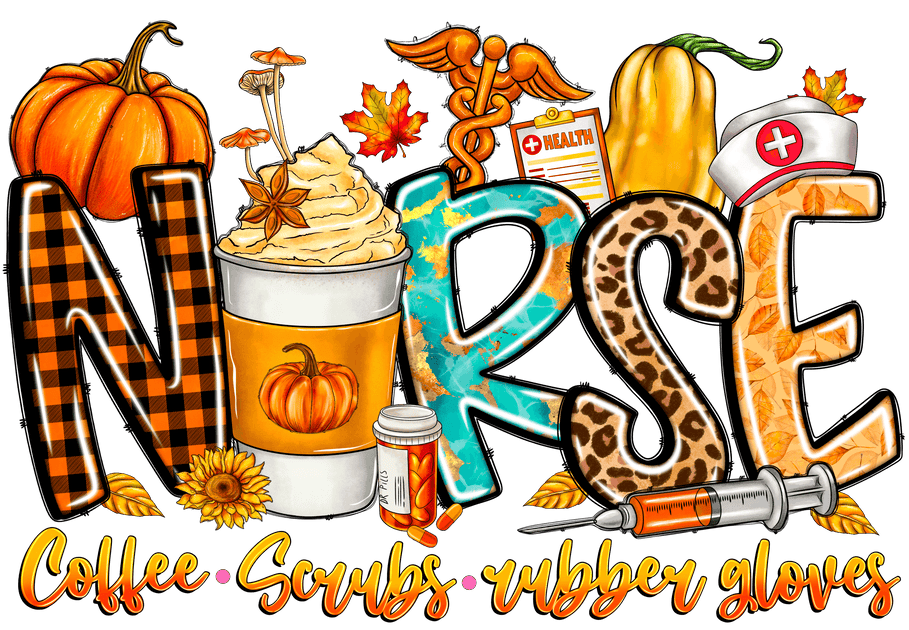 Nurse Fall DTF (direct-to-film) Transfer – Twisted Image Transfers