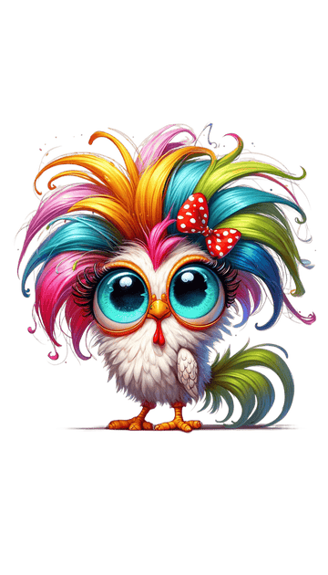 Pastel Colored Chicken Hair DTF (direct-to-film) Transfer – Twisted ...