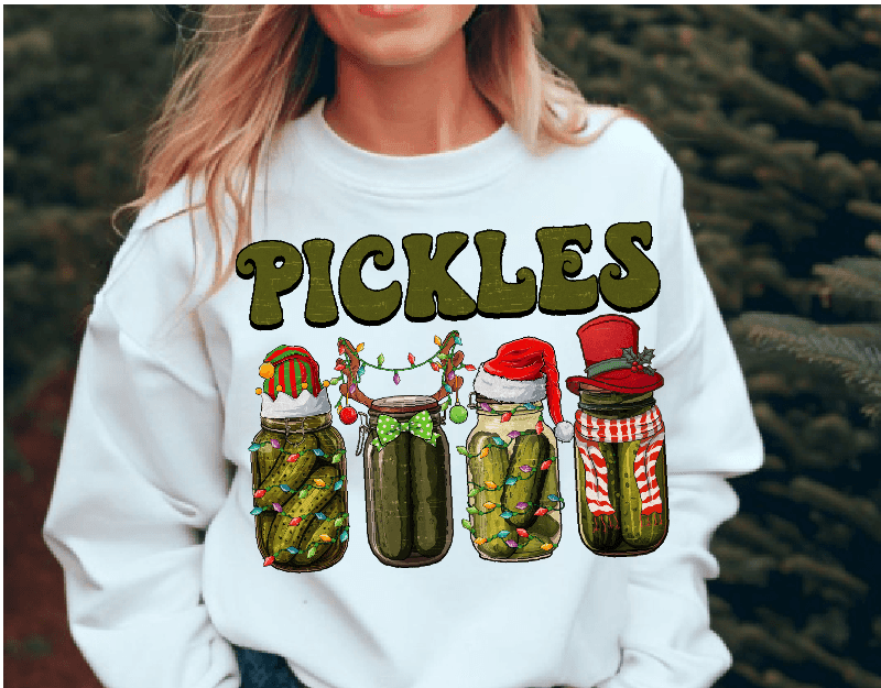 Pickles with Santa DTF Transfer DTF (direct-to-film) Transfer – Twisted ...
