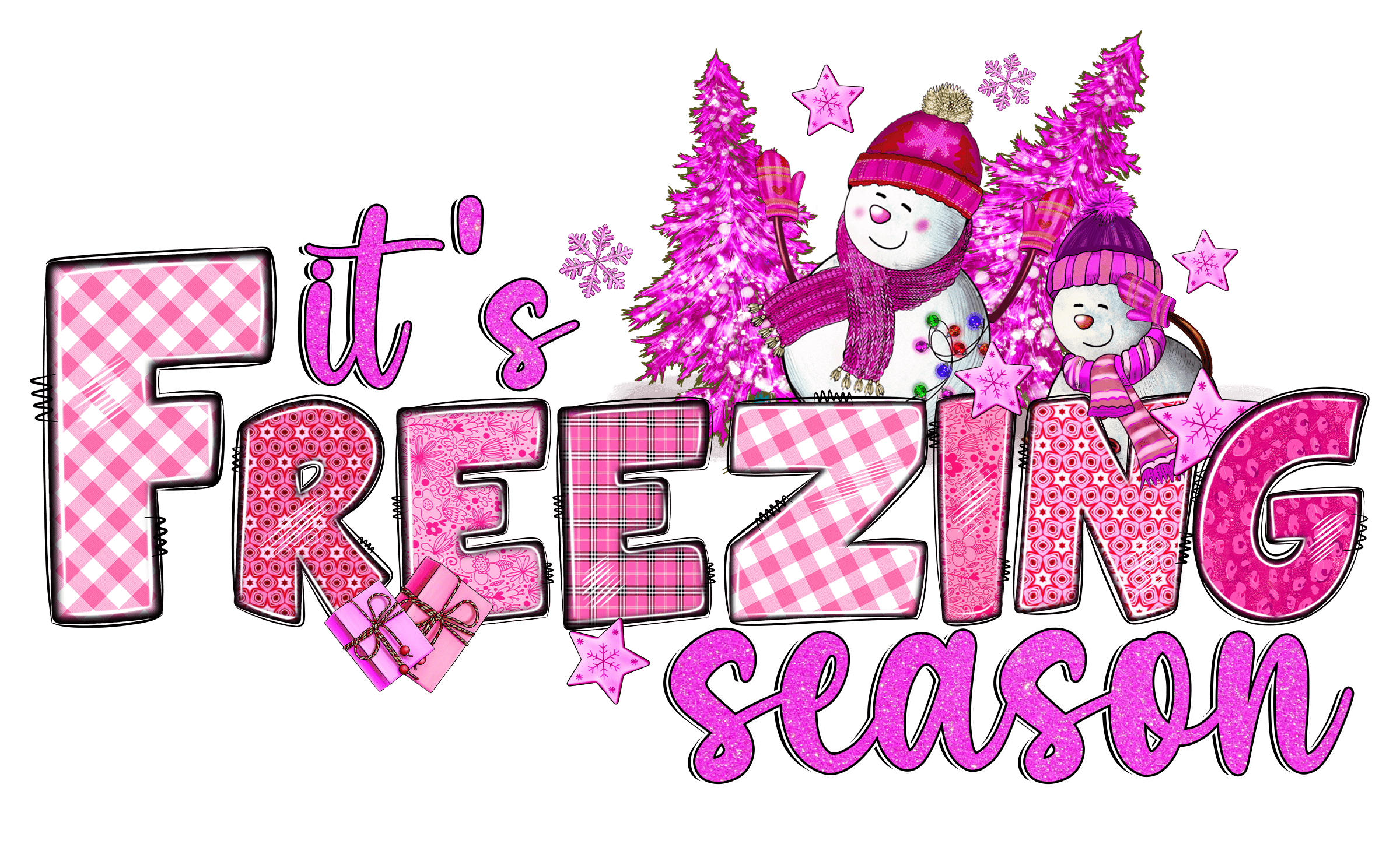 Pink Freezing Season-min DTF (direct-to-film) Transfer – Twisted Image ...