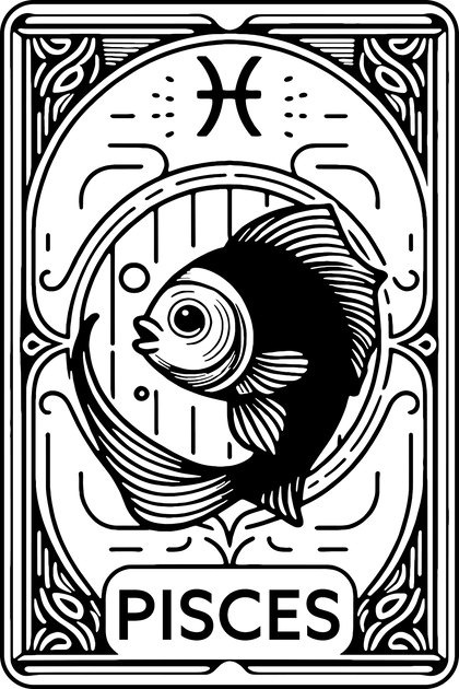 Pisces Tarot Card Zodiac DTF (direct-to-film) Transfer – Twisted Image ...