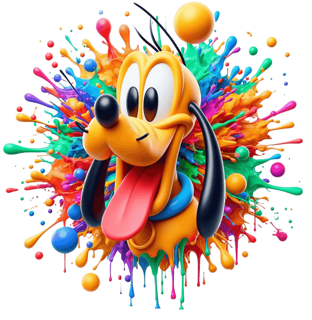 Pluto Color Drip DTF (direct-to-film) Transfer – Twisted Image Transfers