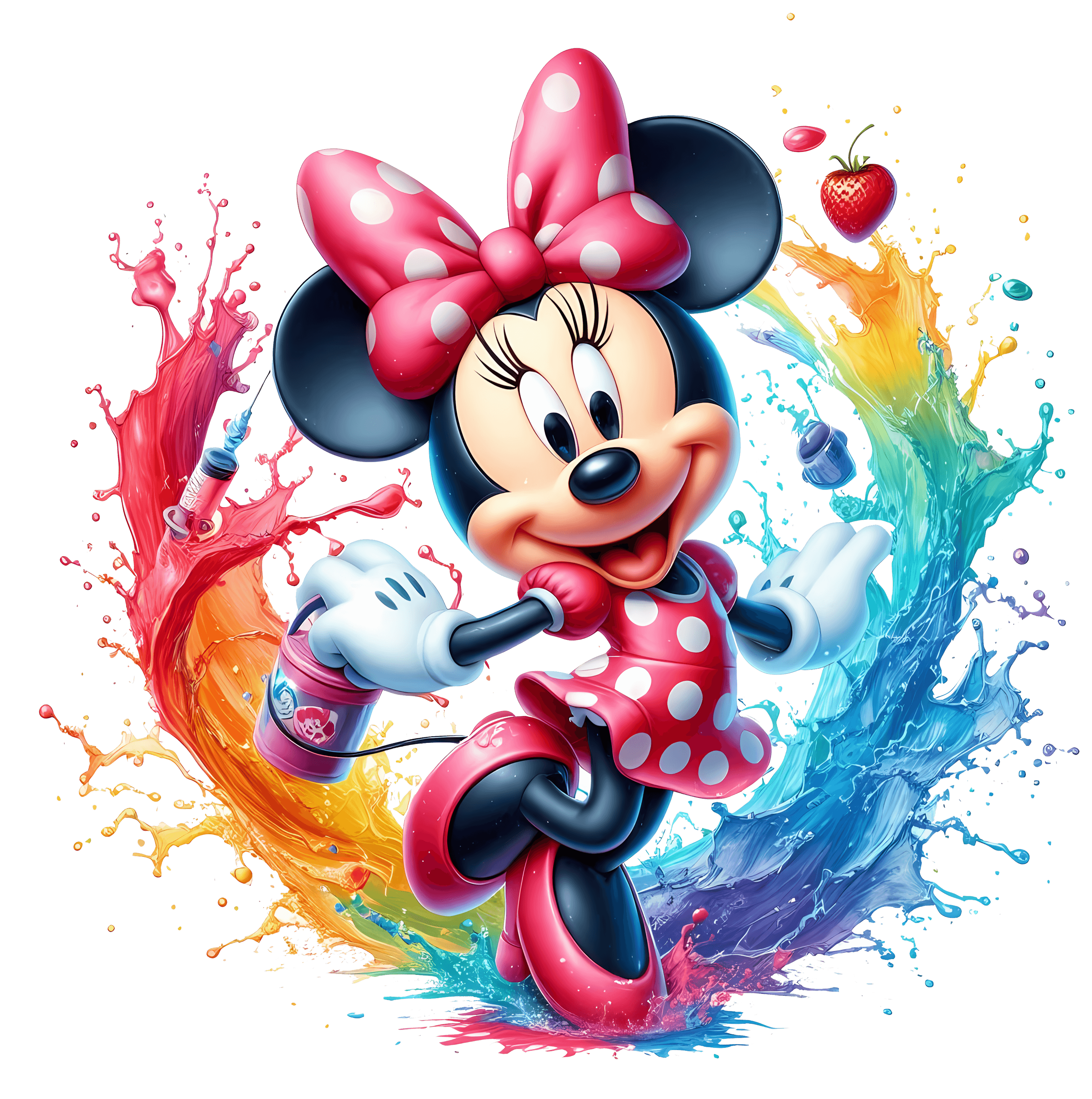 Polka Dot Minnie Color Drip DTF (direct-to-film) Transfer – Twisted ...