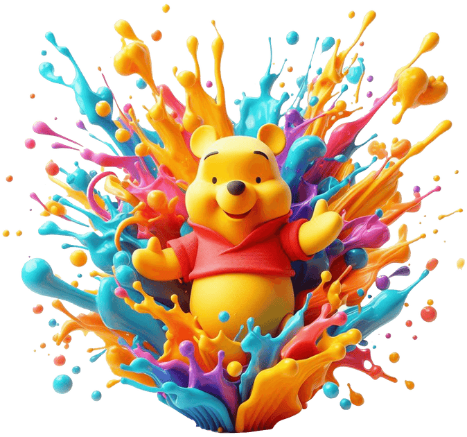 Pooh Color Drip DTF (direct-to-film) Transfer – Twisted Image Transfers