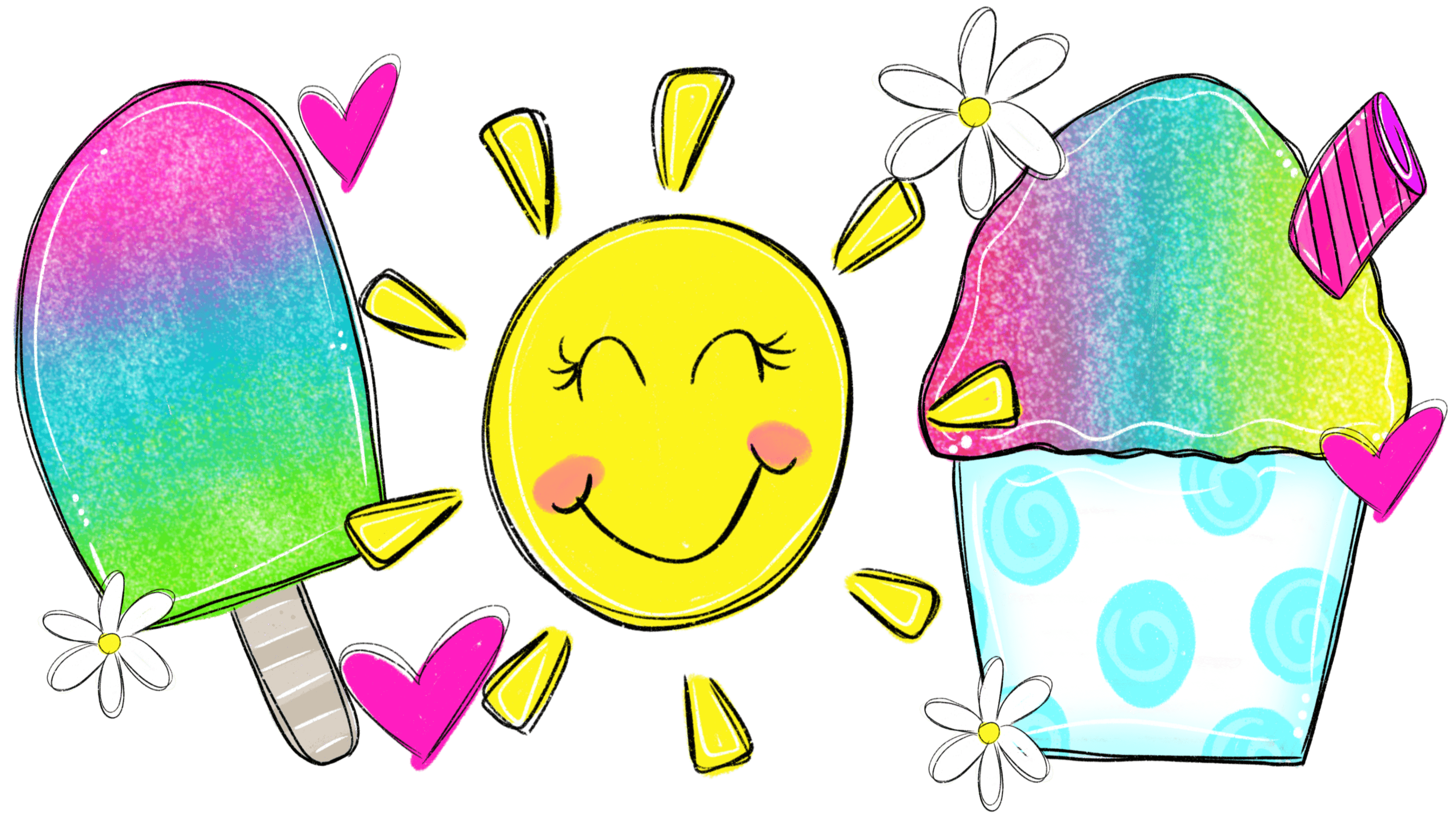 Popsicle Sunshine Snowcone DTF (direct-to-film) Transfer DTF (direct-to ...