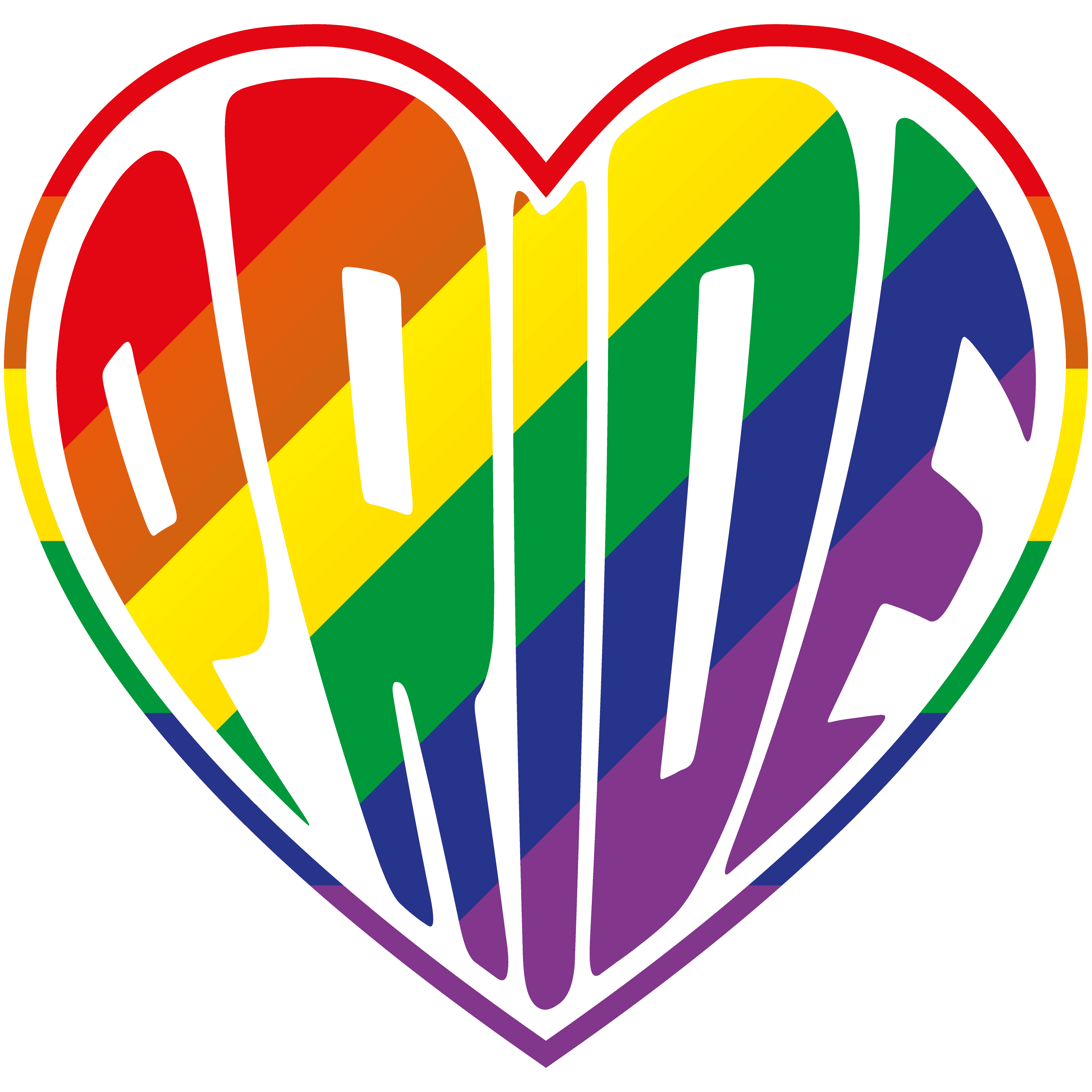 Pride Heart DTF (direct-to-film) Transfer – Twisted Image Transfers