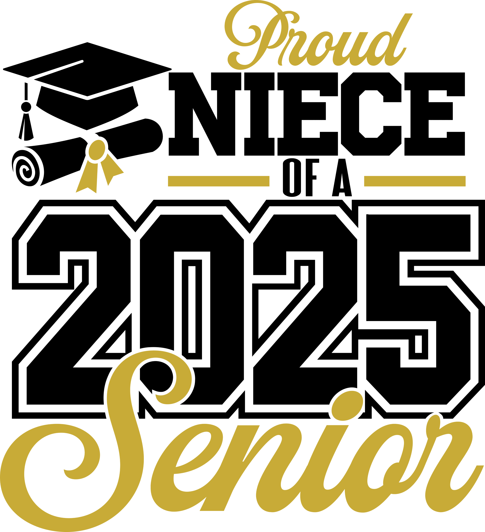 Proud Niece Senior 2025 DTF (direct-to-film) Transfer – Twisted Image ...