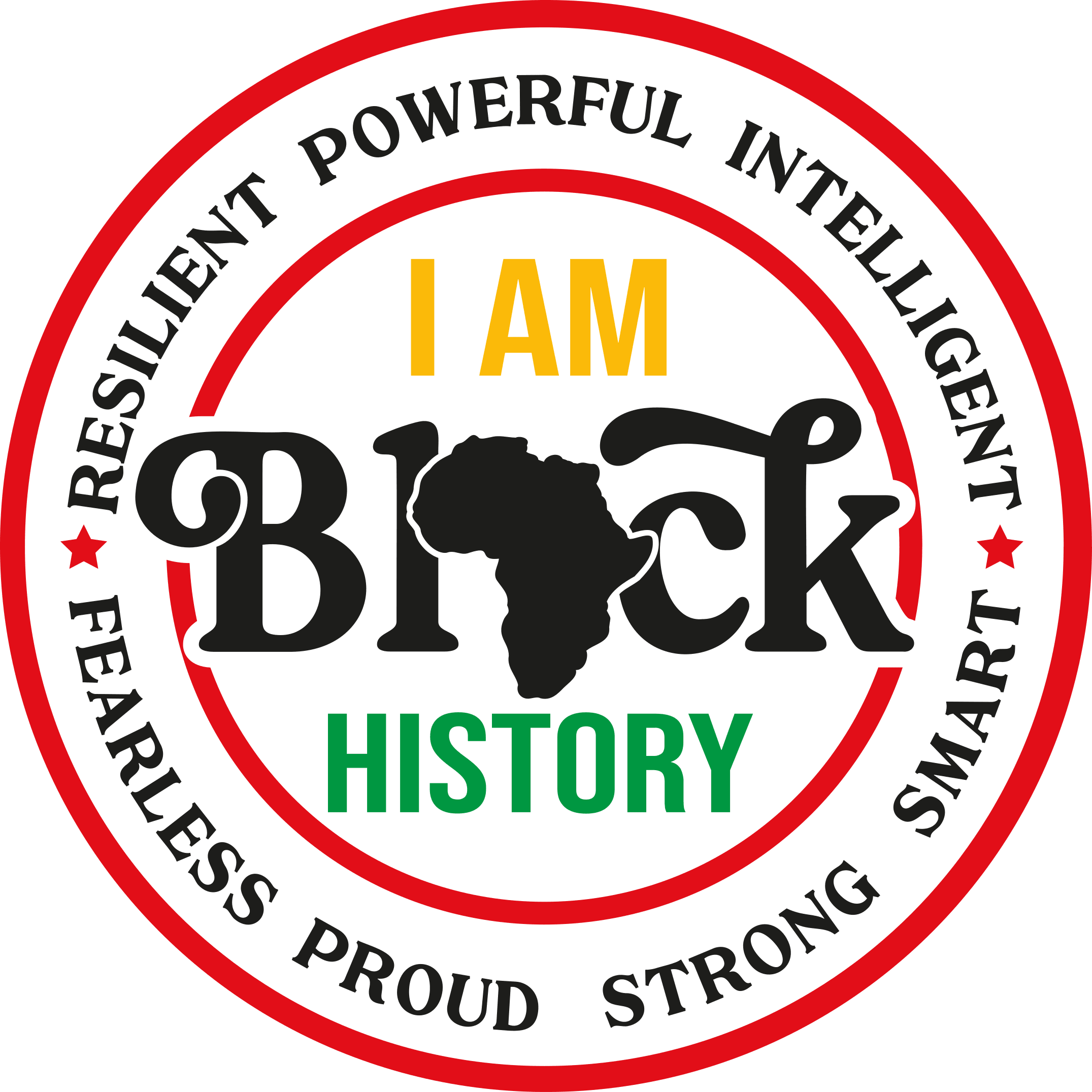 Proud Strong Black History Circle DTF (direct-to-film) – Twisted Image ...