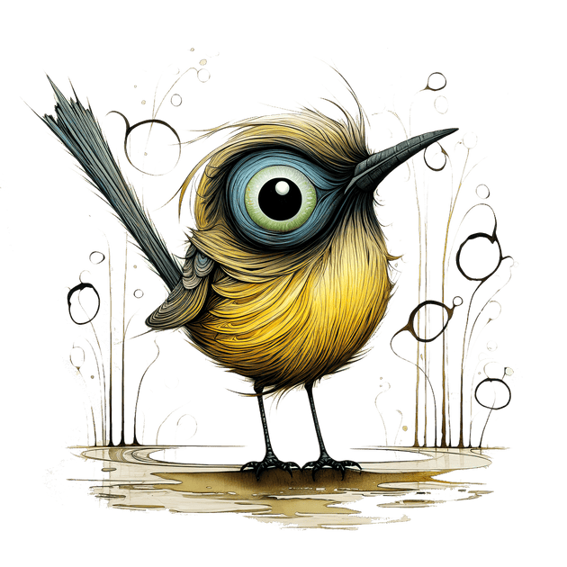 Quirky Bird 14 DTF (direct-to-film) Transfer – Twisted Image Transfers