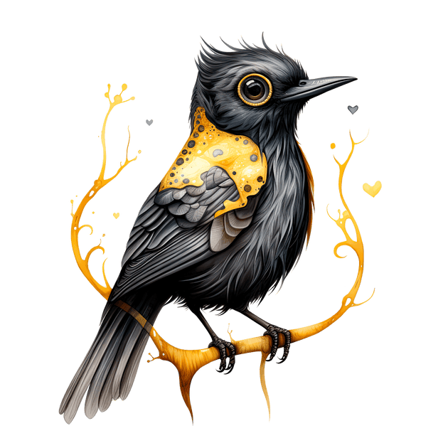 Quirky Bird 21 DTF (direct-to-film) Transfer – Twisted Image Transfers